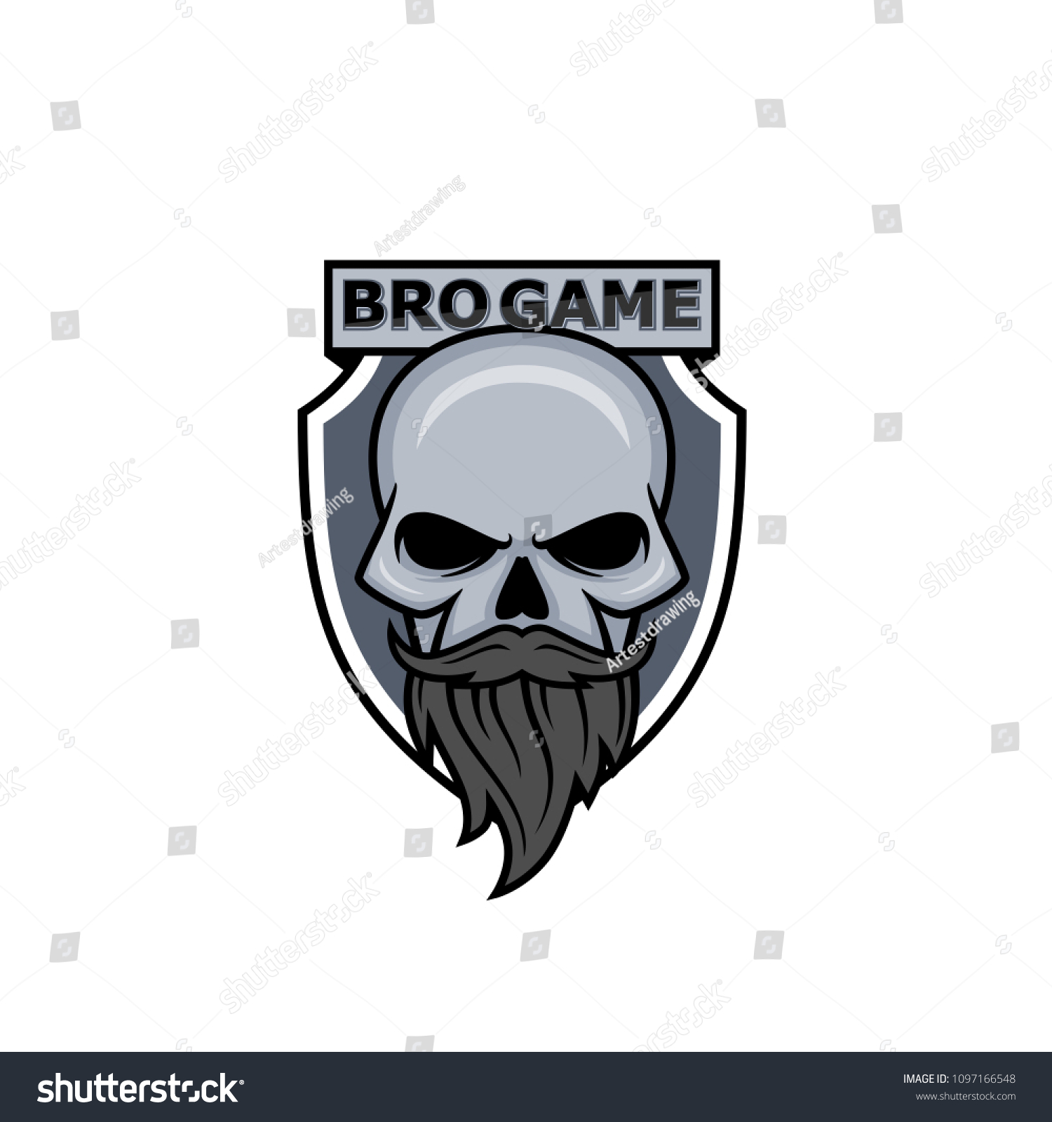 Pro Gamer Logo Stock Vector (Royalty Free) 1097166548