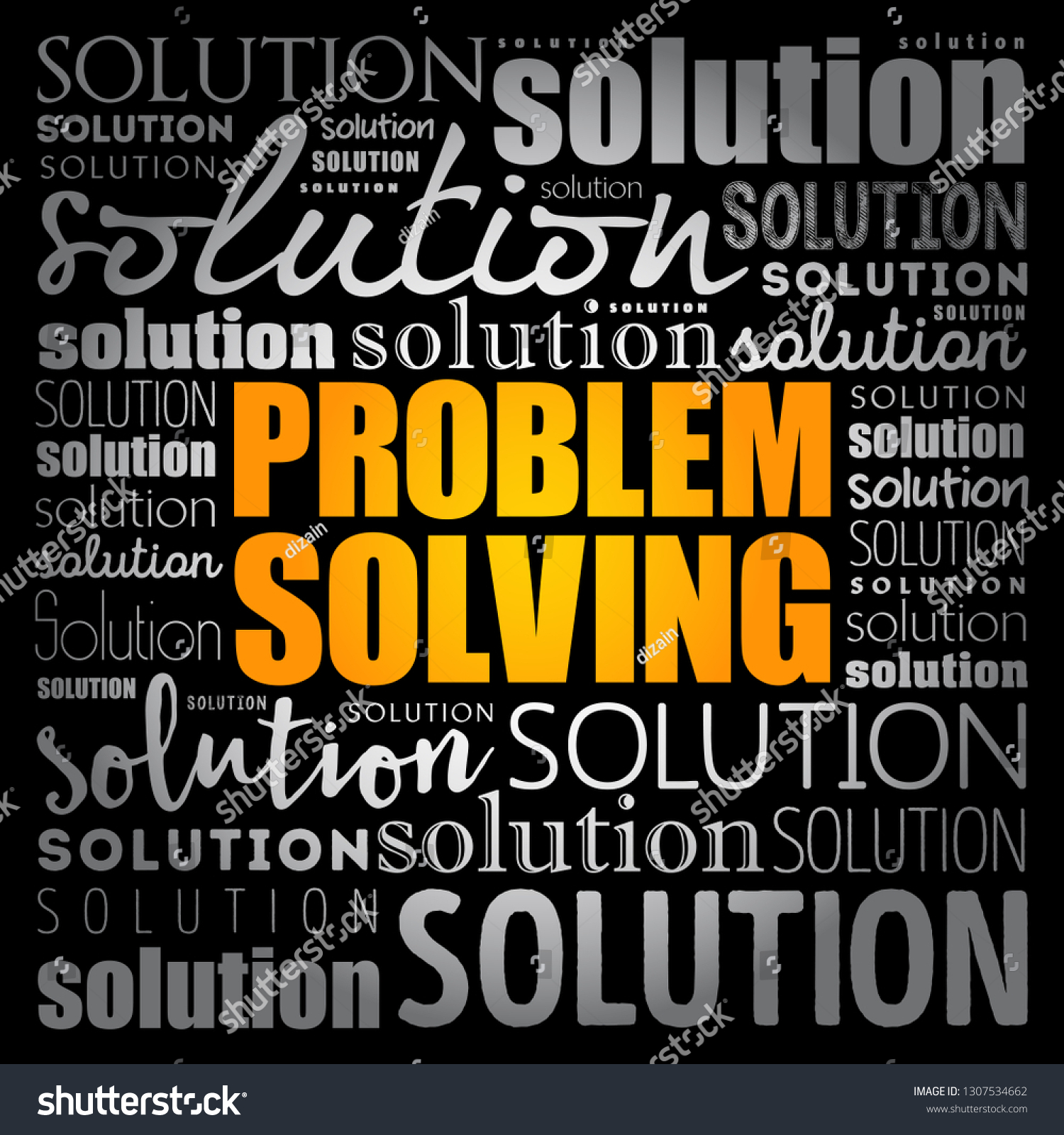 Problem Solving Aid Word Cloud Collage Stock Vector (Royalty Free ...