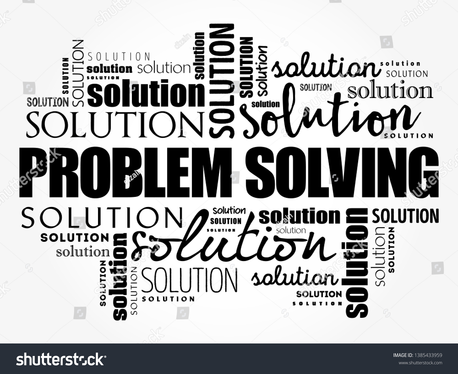 Problem Solving Aid Word Cloud Collage Stock Vector (Royalty Free ...