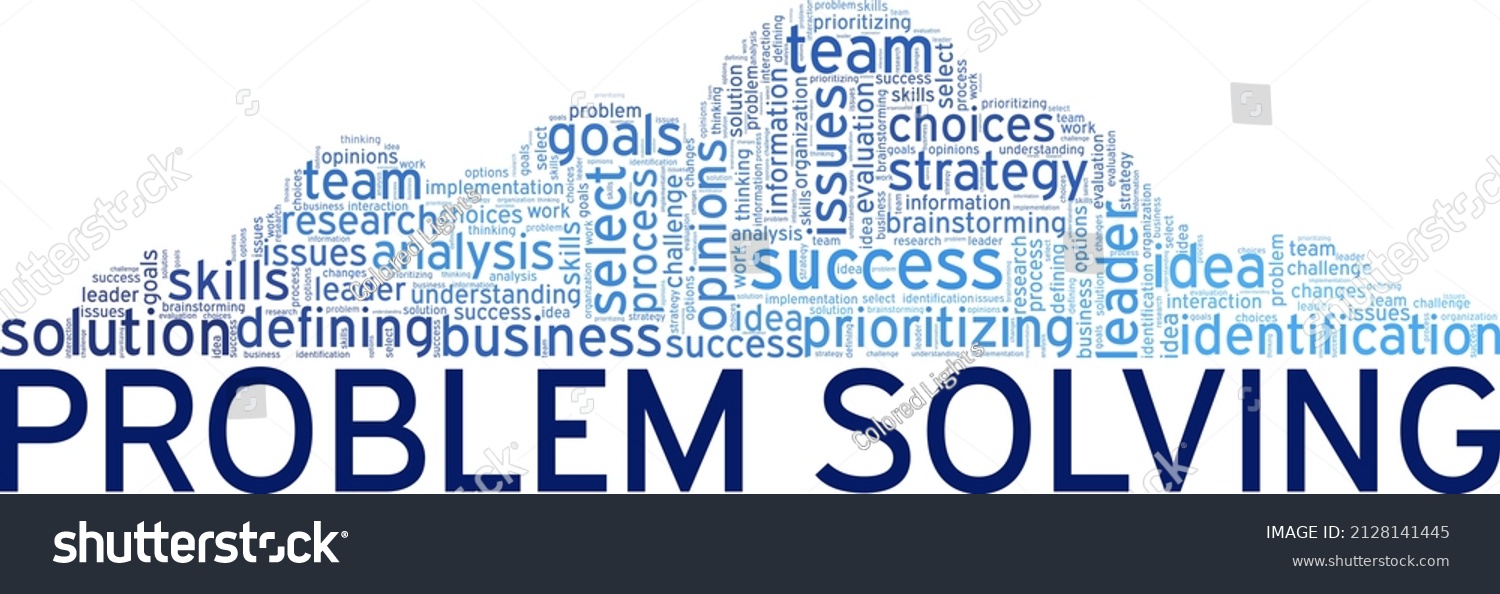 Problem Solving Conceptual Vector Illustration Word Stock Vector ...
