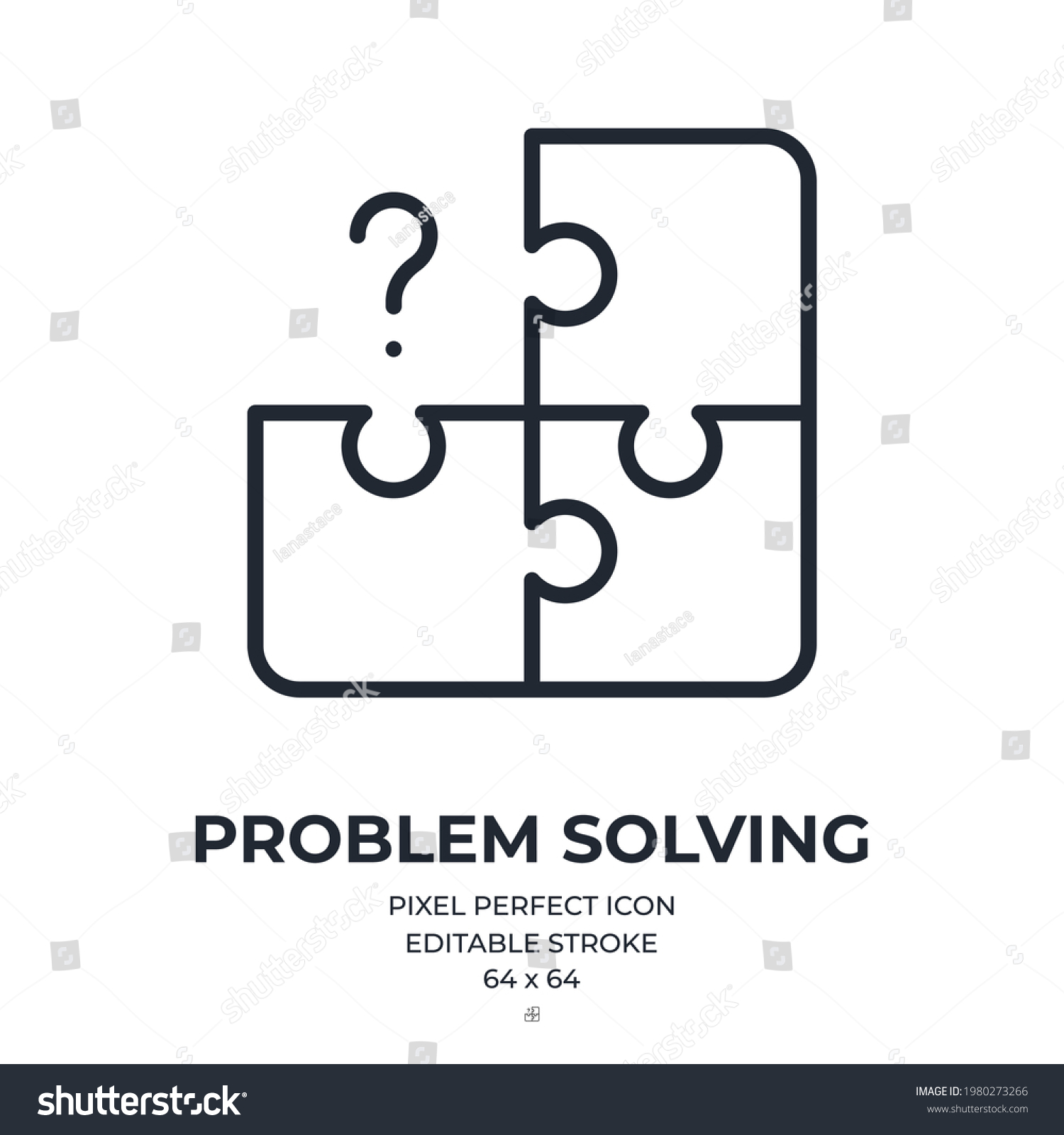 Problem Solving Solution Concept Editable Stroke Stock Vector (Royalty ...