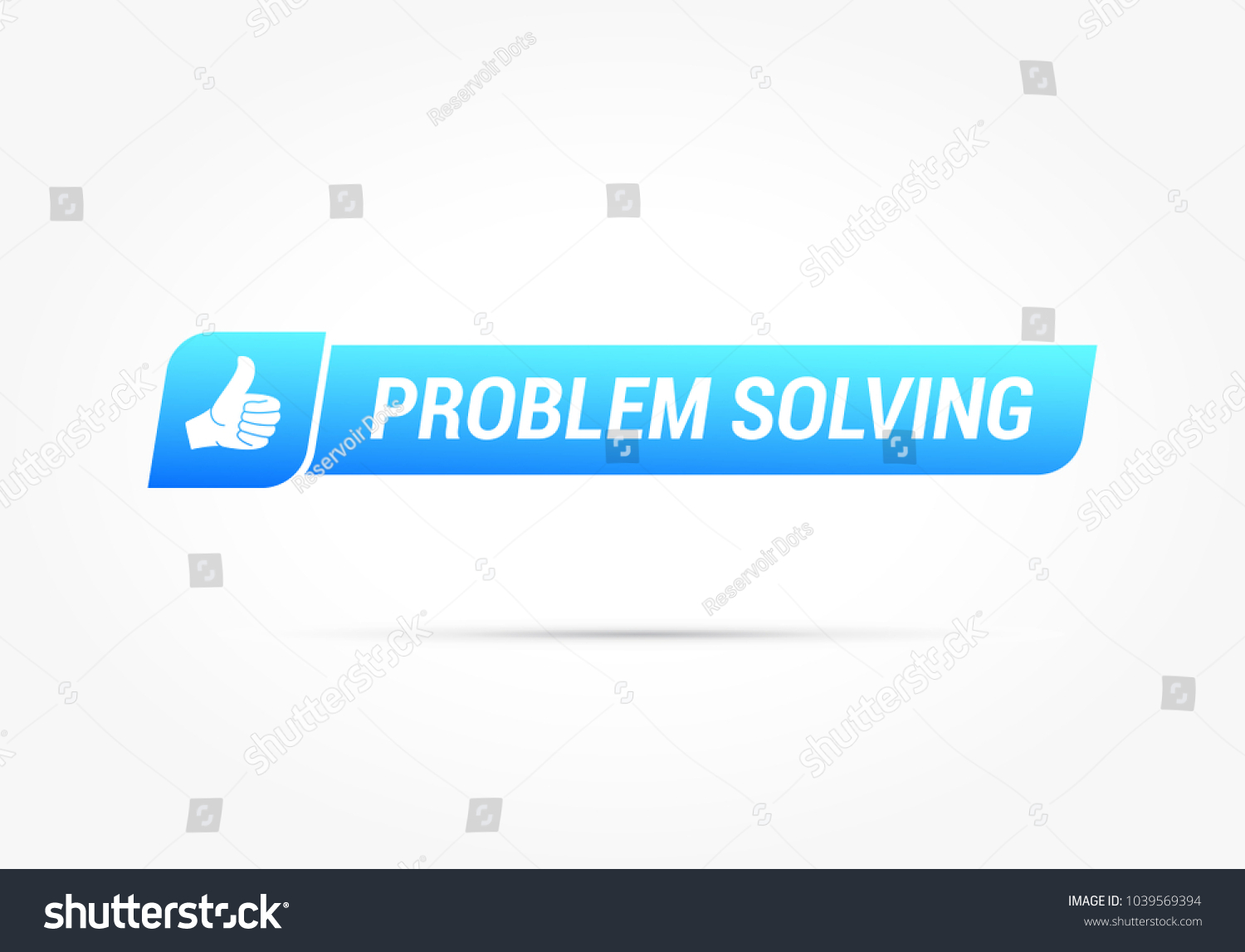 Problem Solving Thumbs Label Stock Vector (Royalty Free) 1039569394 ...