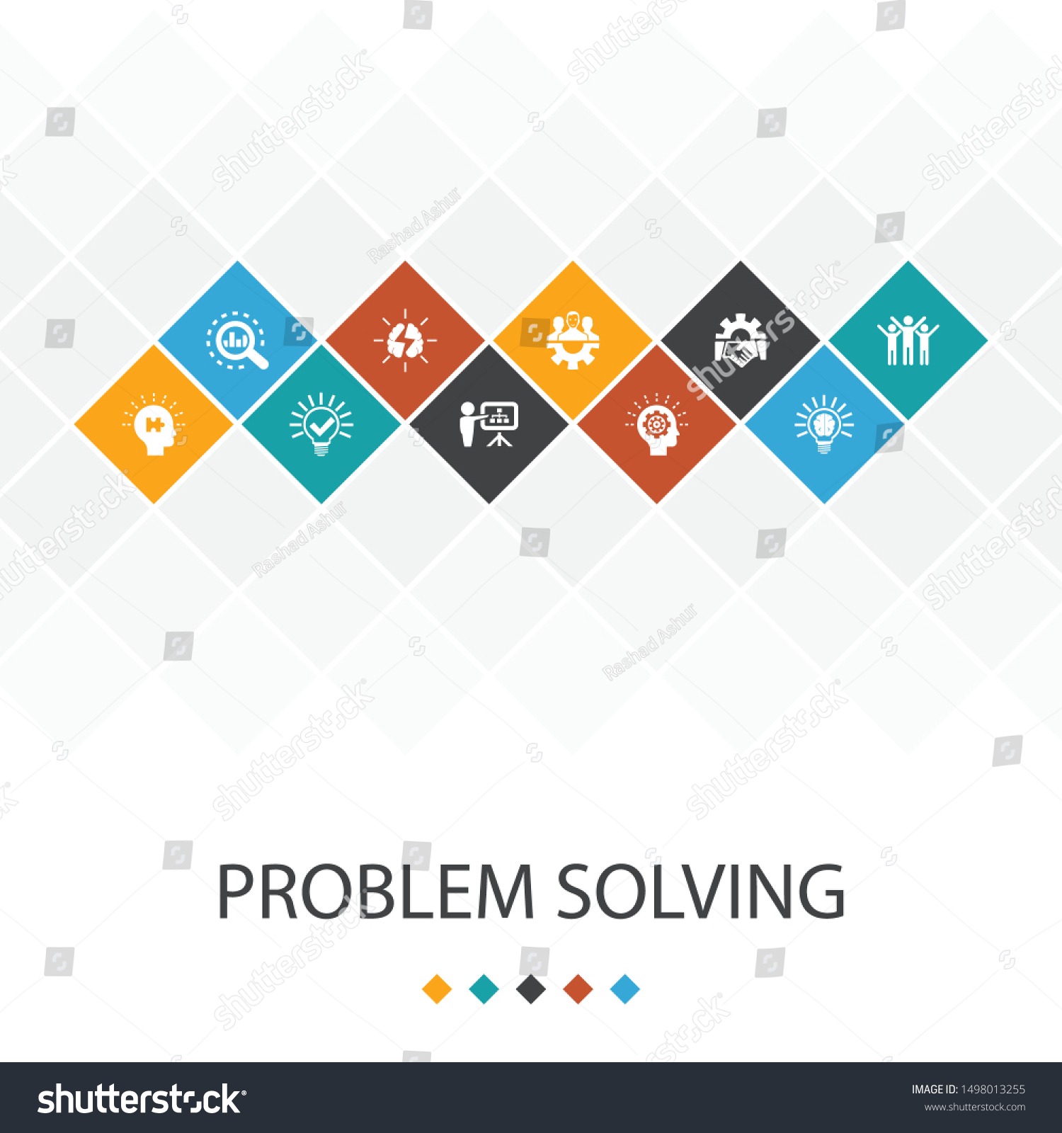 Problem Solving Trendy Ui Template Infographics Stock Vector (Royalty ...