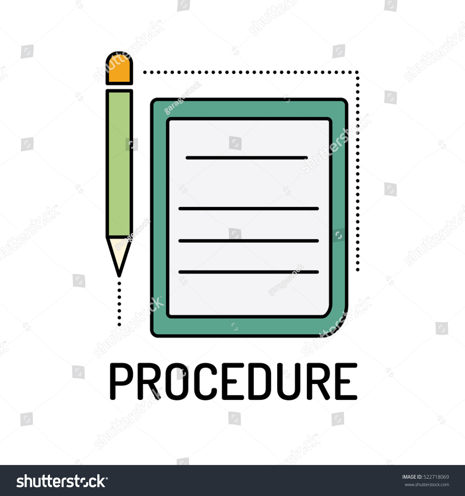 Icône Ligne DE PROCÉDURE : image vectorielle de stock (libre de droits ...