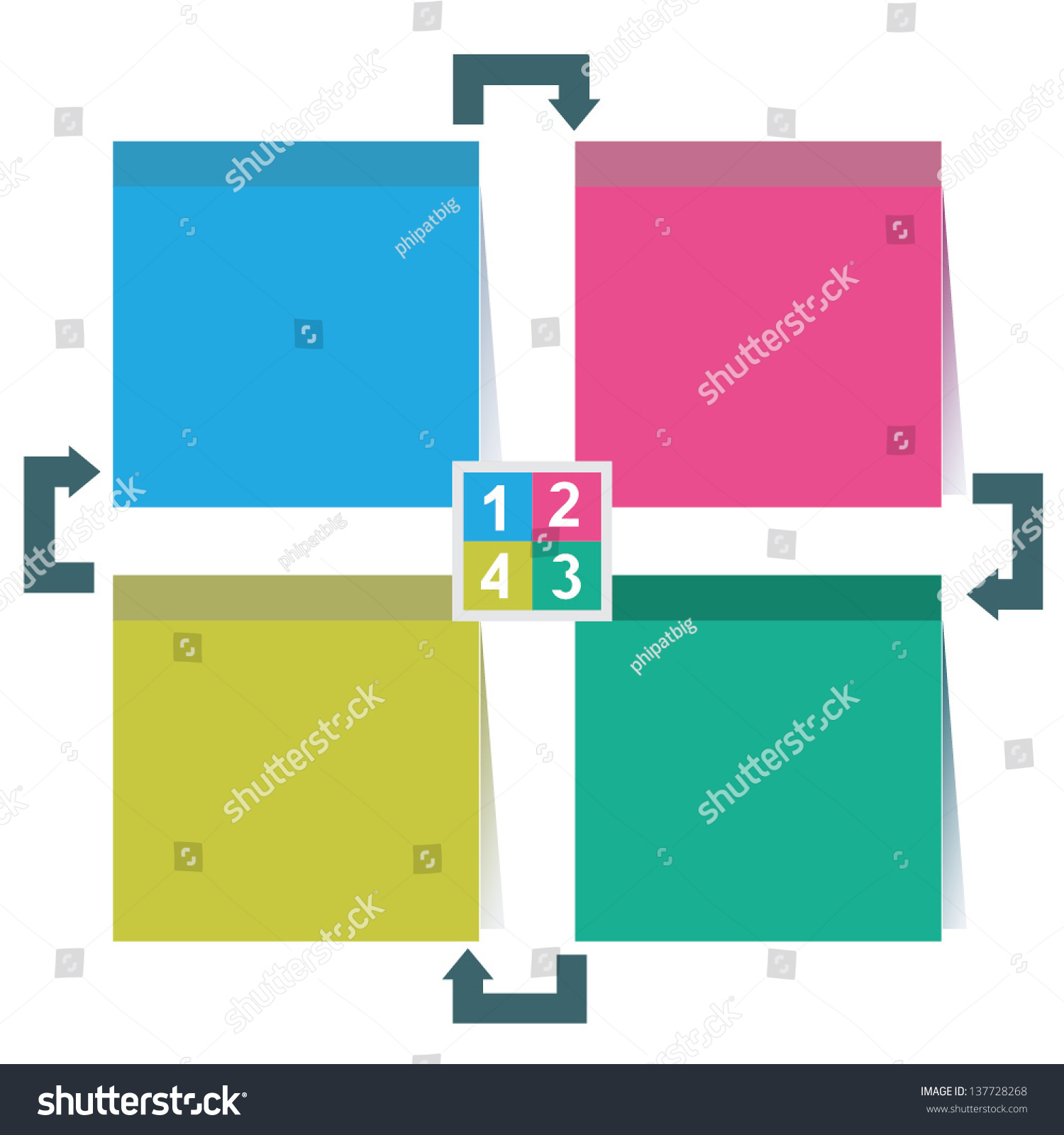 Process Diagram Note Paper Diagram Stock Vector (Royalty Free ...