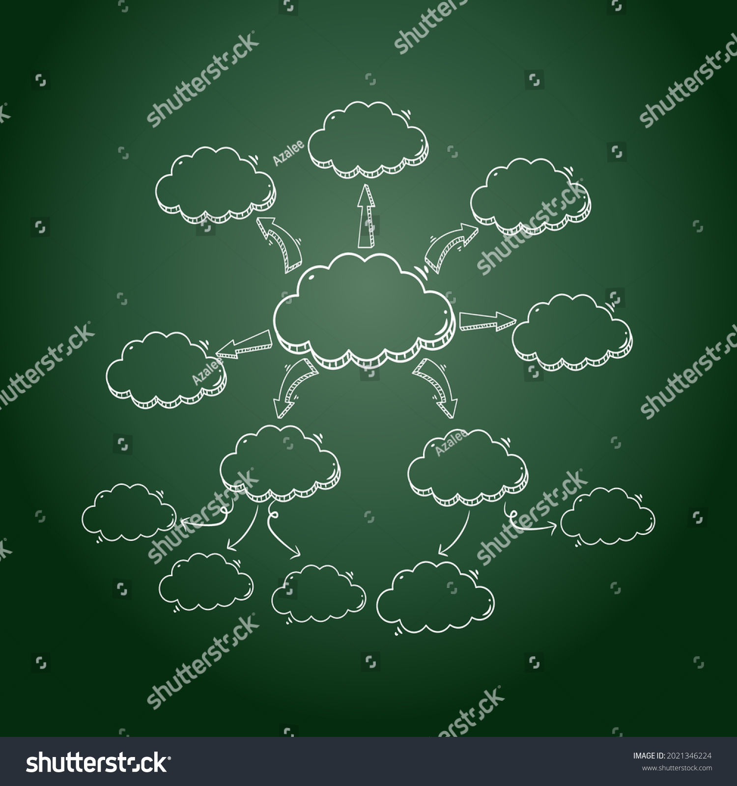 Process Diagram Sketched Diagram Mind Mapping Stock Vector (Royalty ...