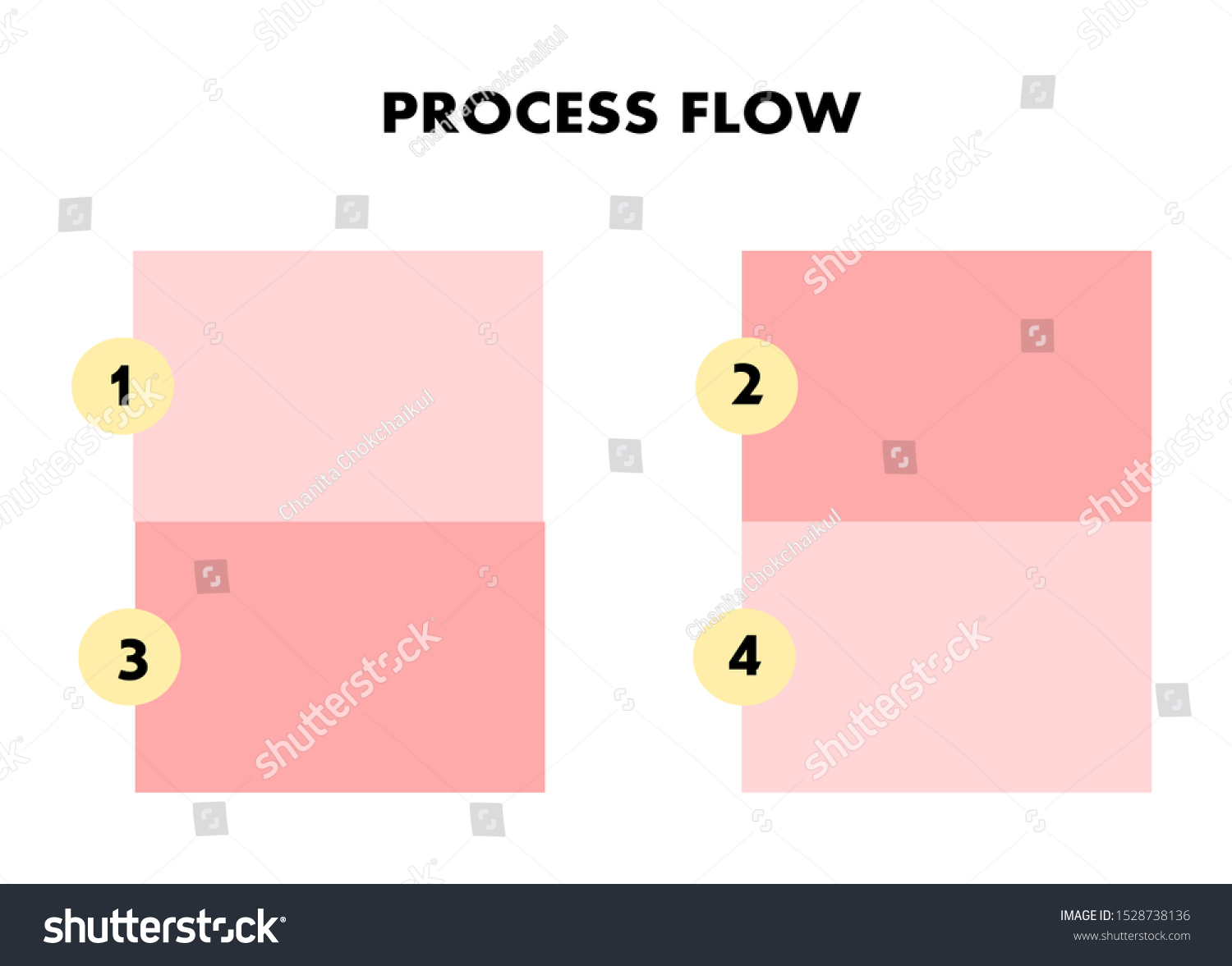 Process Flow Info Graphic 4 Pink Stock Vector (Royalty Free) 1528738136 ...
