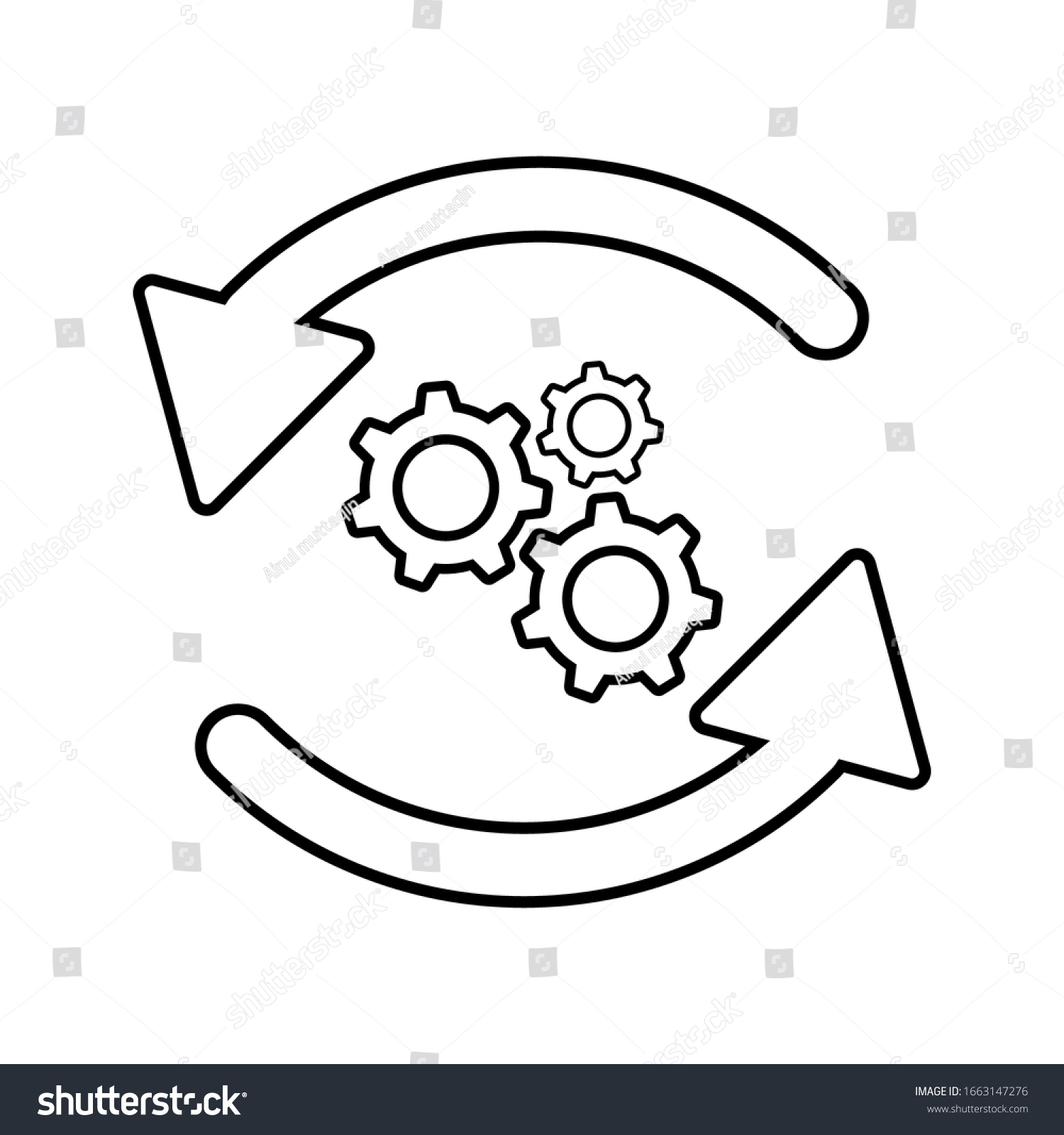 Icono de proceso en fondo blanco.: vector de stock (libre de regalías ...