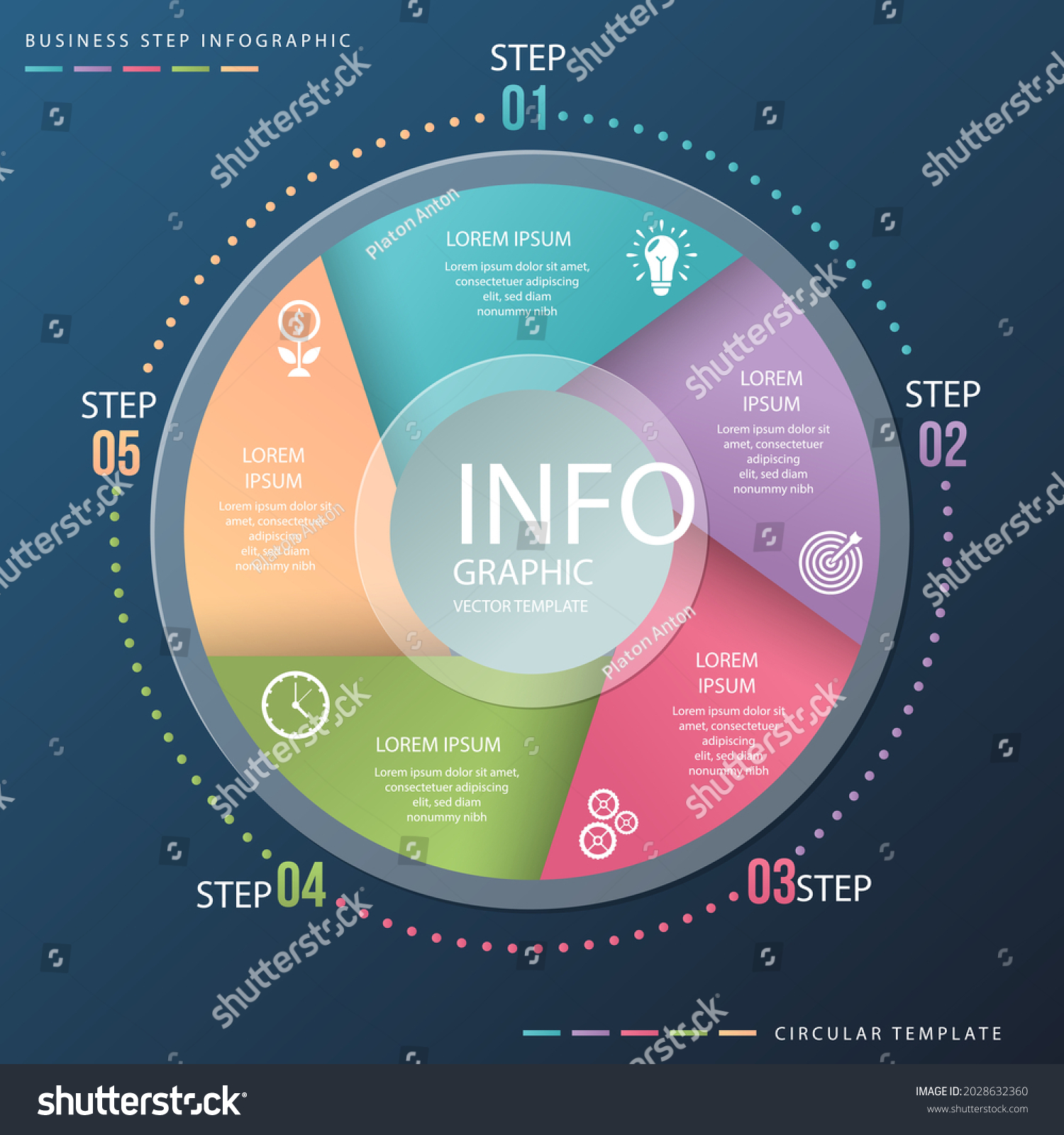 Process Infographic Design Template Timeline Step Stock Vector (Royalty ...