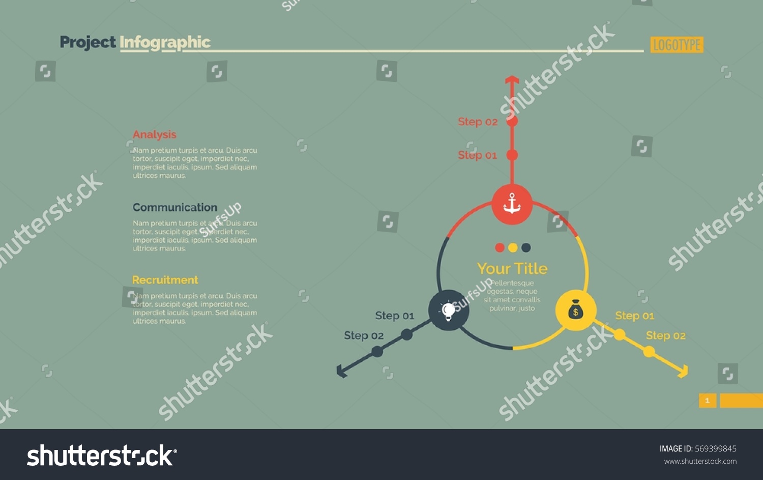 Process Infographic Diagram Slide Template Stock Vector (Royalty Free ...