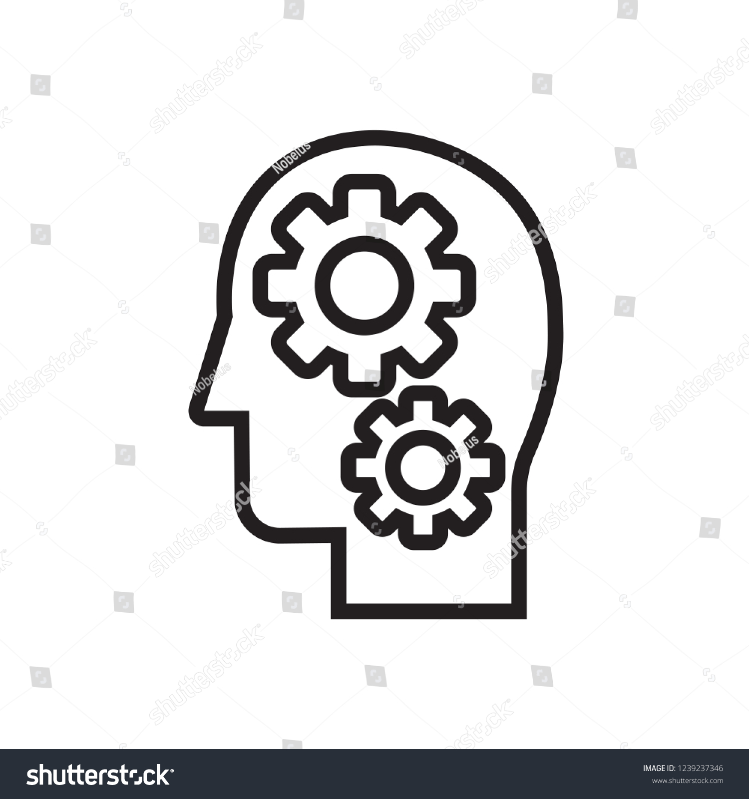 Process People Icon Thought Process Icon Stock Vector (Royalty Free ...