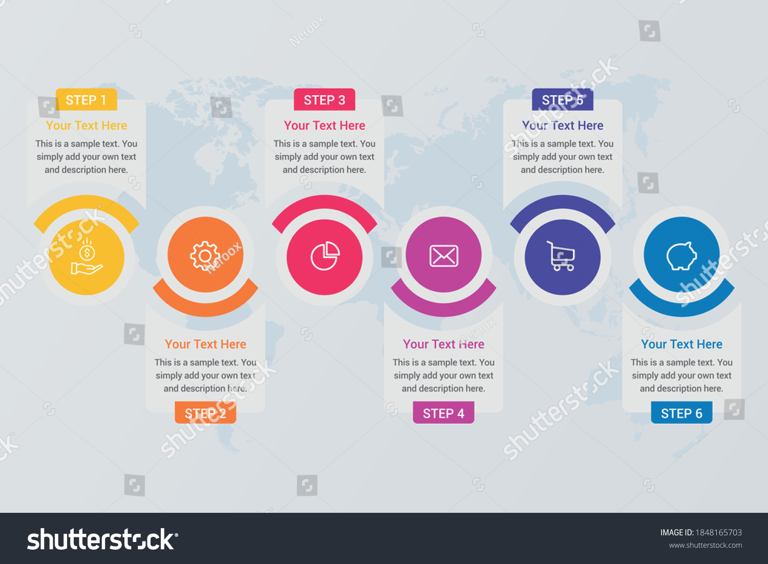 Grados de proceso Gráficos Infográficos Diagrama: vector de stock ...
