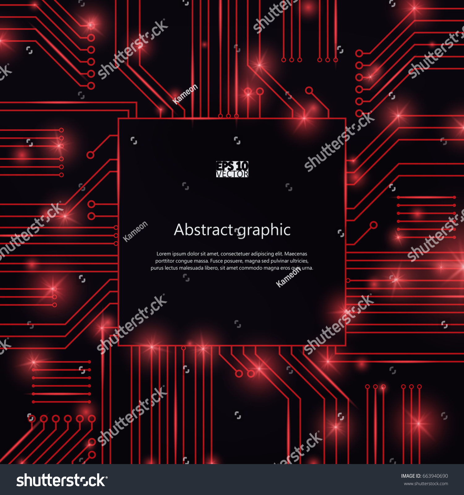 Processor Chip Engineering Tech Motherboard Computer Stock Vector ...