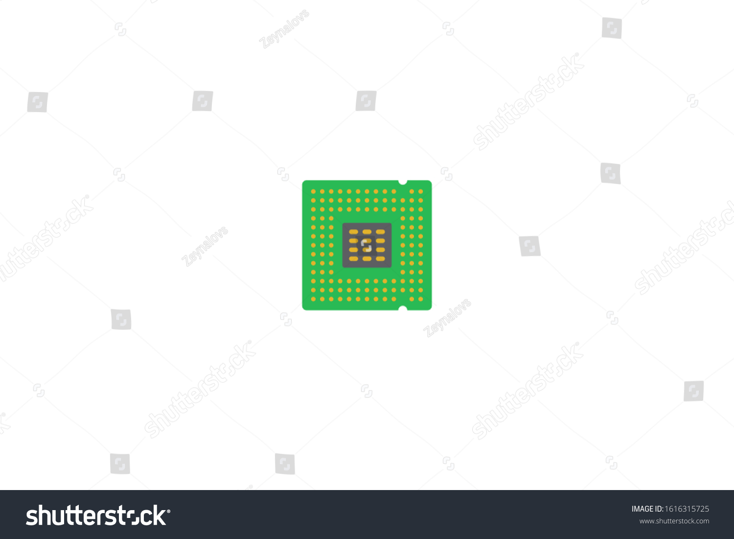 Processor Icon Trendy Flat Style Isolated Stock Vector (Royalty Free ...
