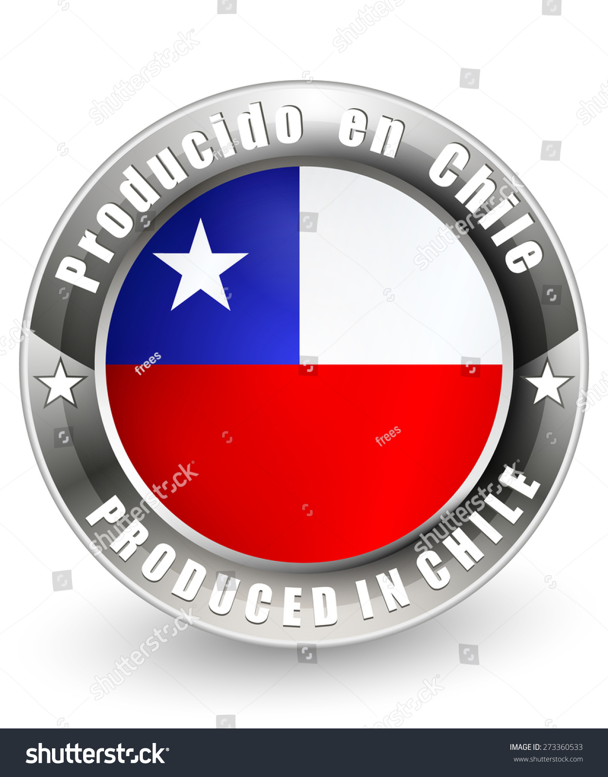 Produced Chile Label Vector Icon Stock Vector (Royalty Free) 273360533 ...