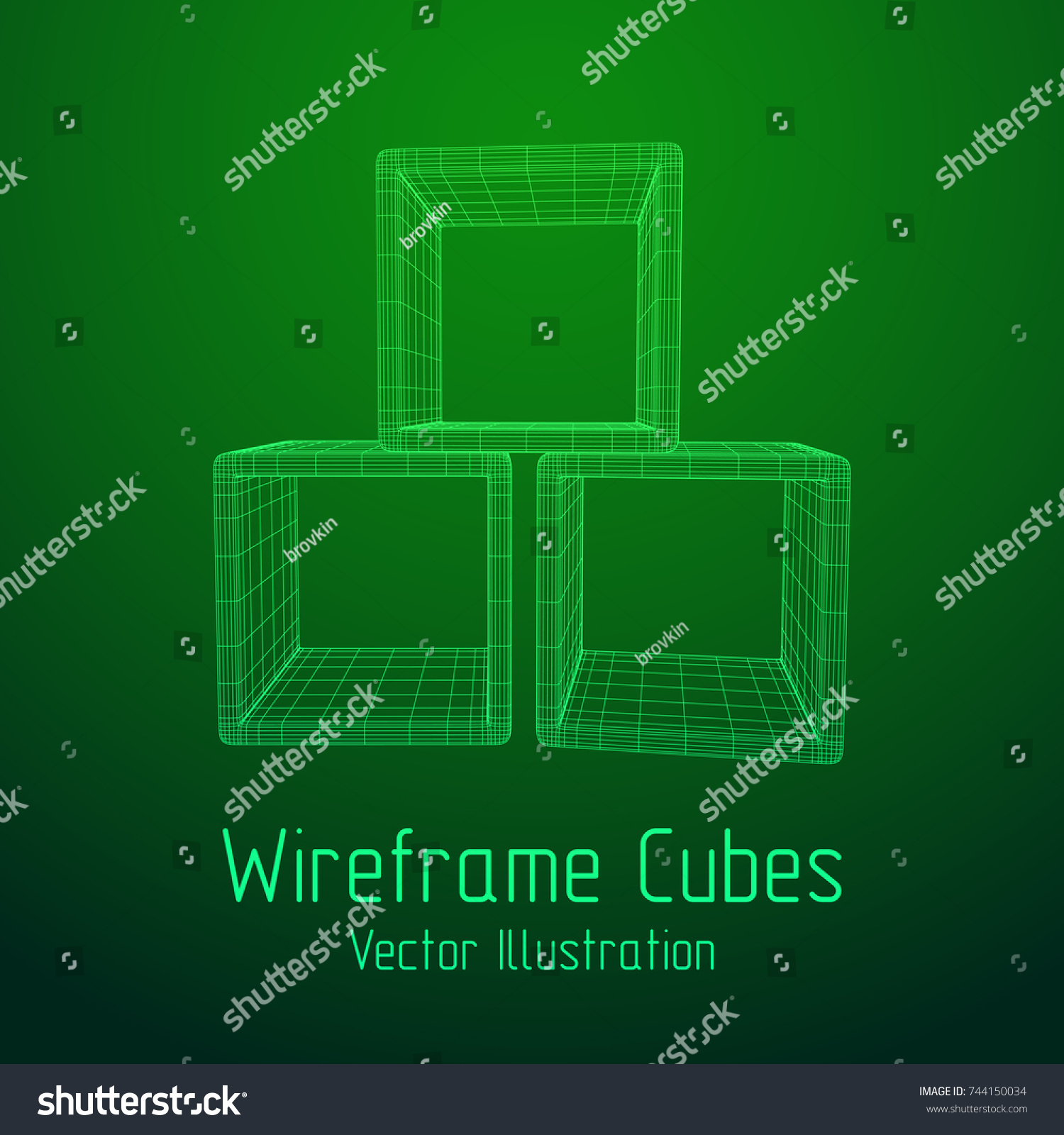 Product Display Boxes Wireframe Mesh Vector Stock Vector (Royalty Free ...