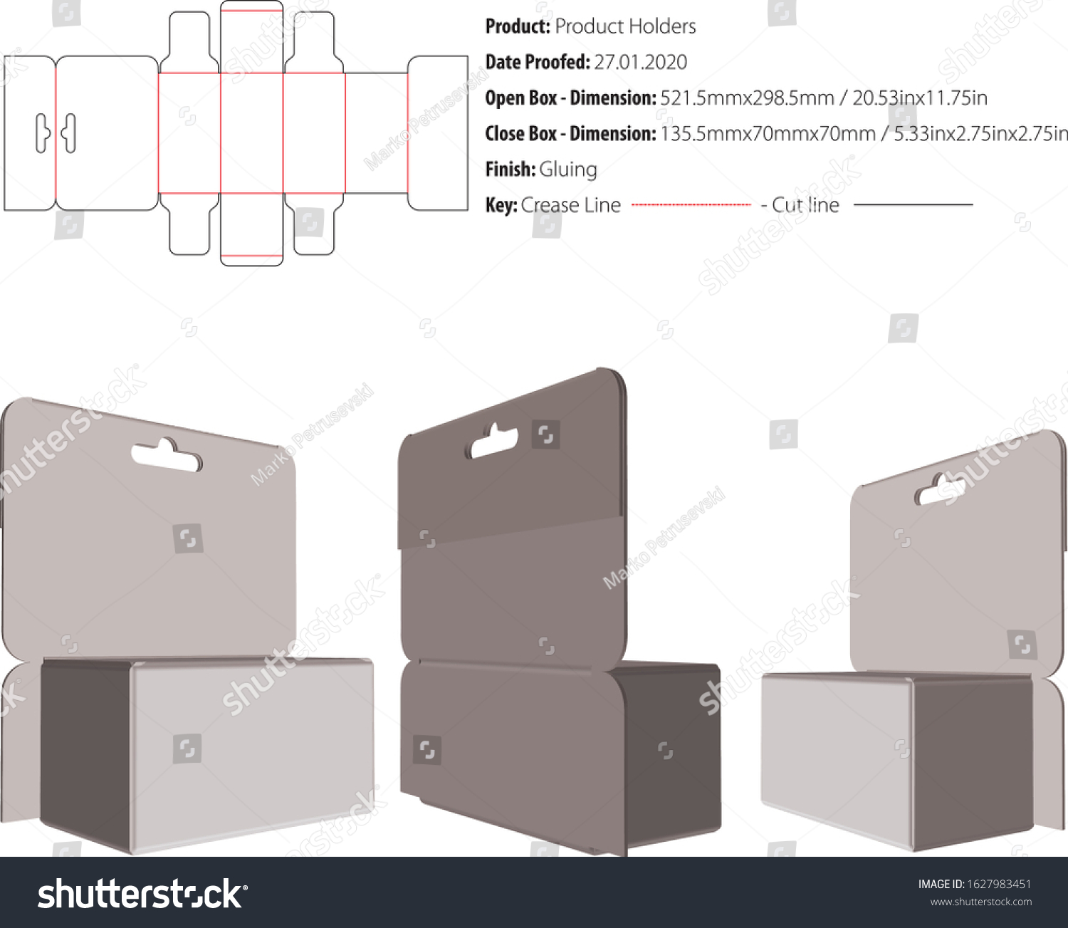 Product Holders Template Die Cut Vector Stock Vector (Royalty Free ...