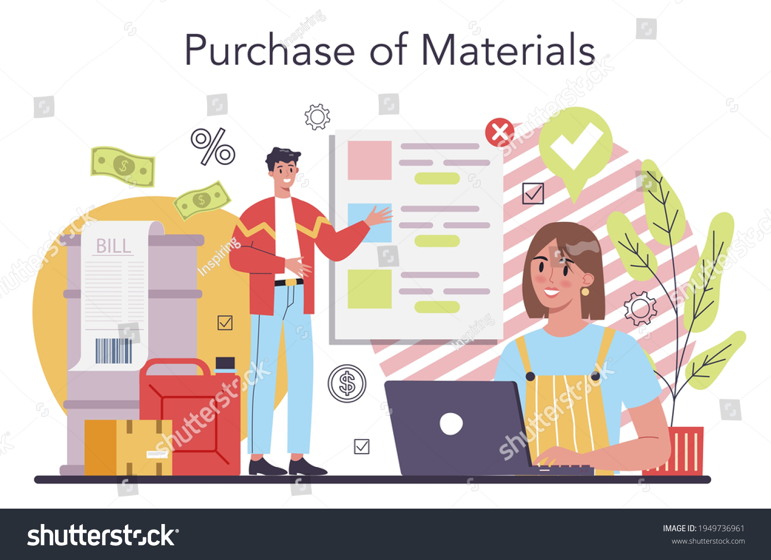 Production Process Concept Raw Material Supply Stock Vector (Royalty ...