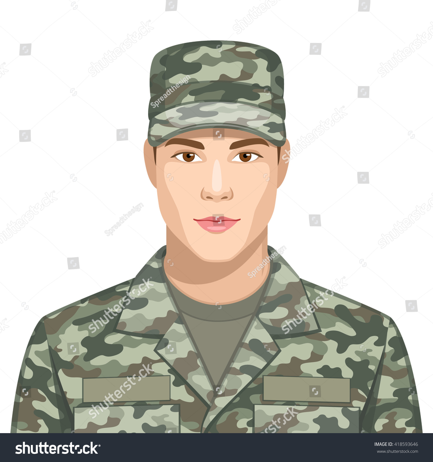 1,673 Army man portrait Stock Vectors, Images & Vector Art | Shutterstock