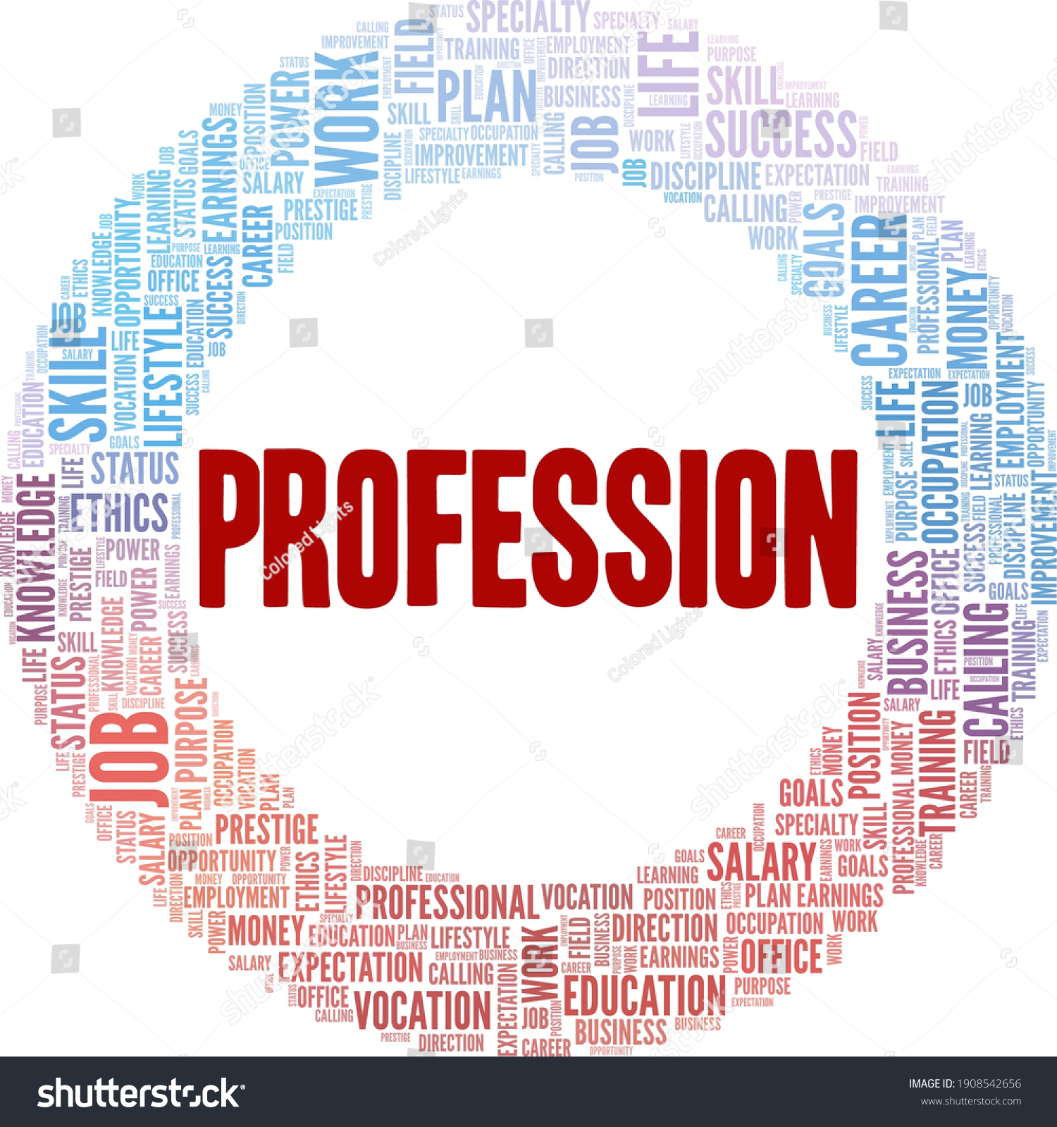 Profession Vector Illustration Word Cloud Isolated Stock Vector ...