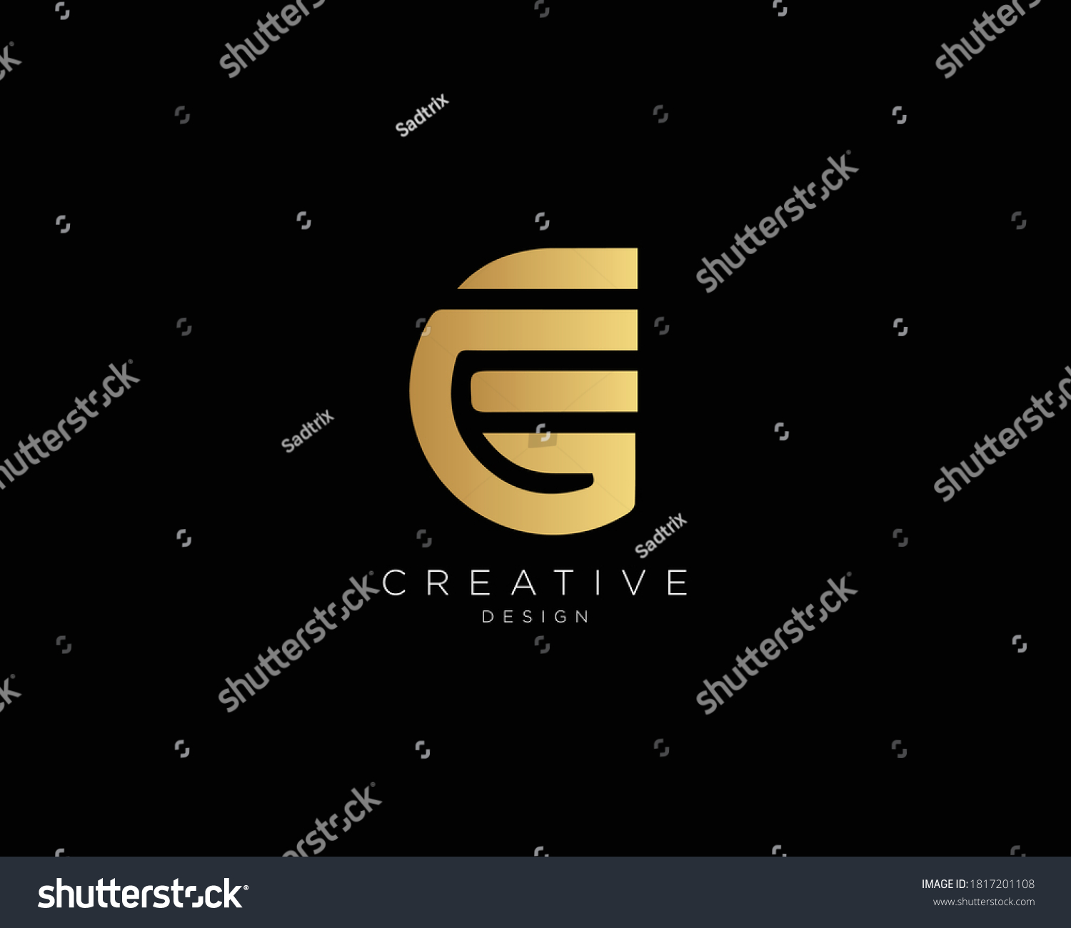 전문적이고 미니멀한 문자 Eg Ge 로고 스톡 벡터로열티 프리 1817201108 Shutterstock