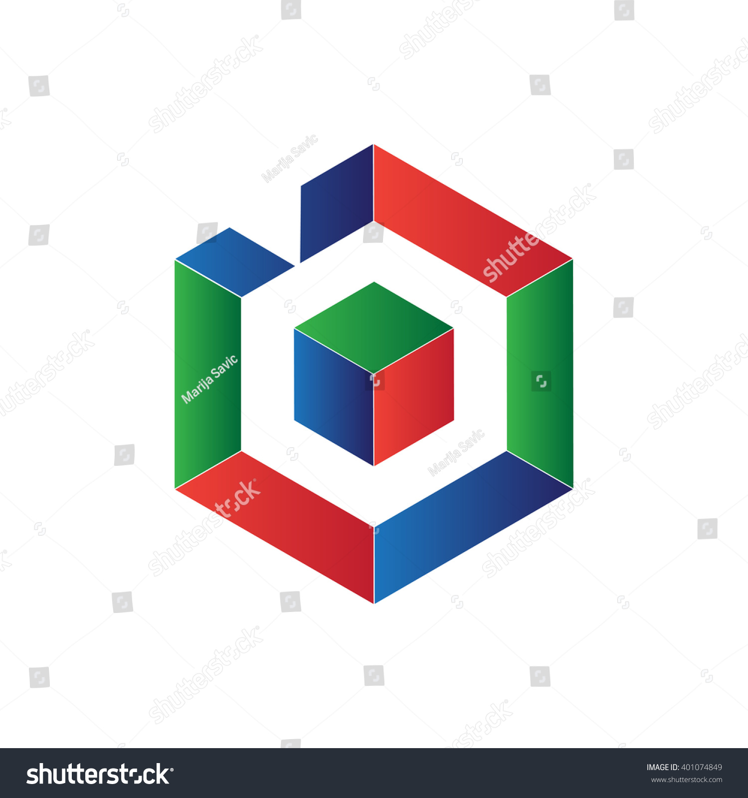 Professional Colorful Cube Logo Design Vector: เวกเตอร์สต็อก (ปลอดค่า ...