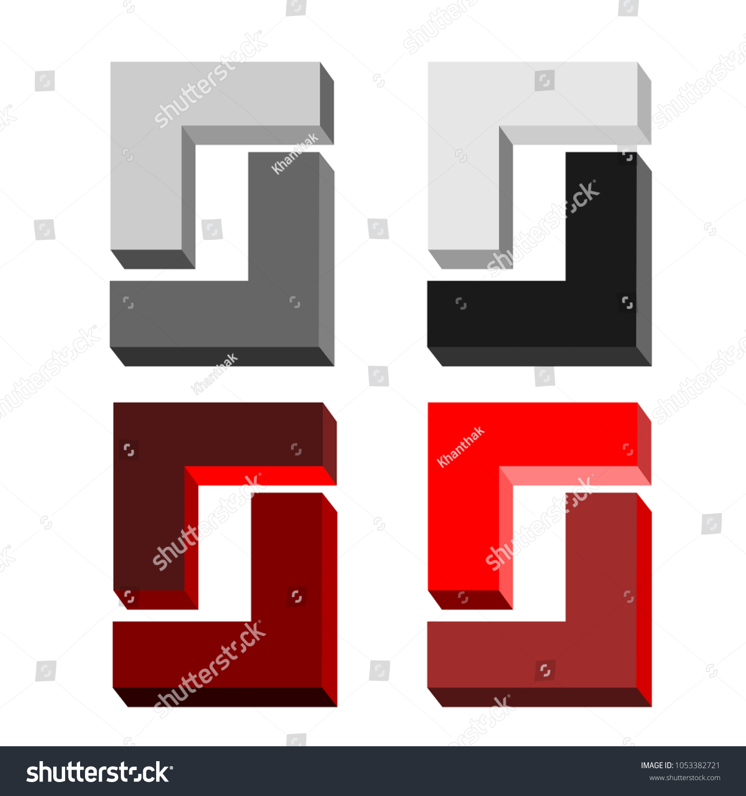 Professional 3d Logo Square Vector Design Stock Vector (Royalty Free ...