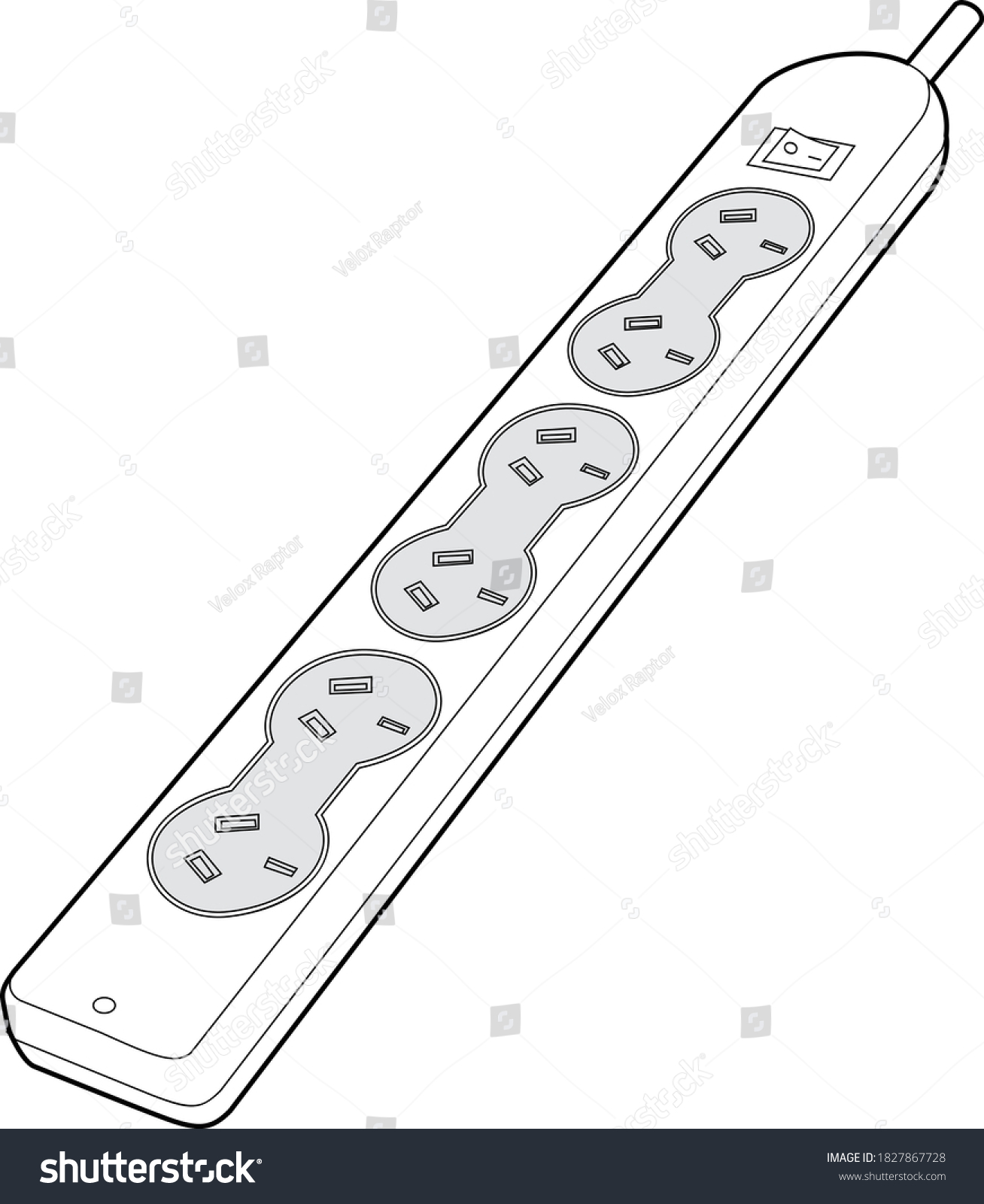 Professional Electrical Socket Power Board Vector Stock Vector (Royalty ...