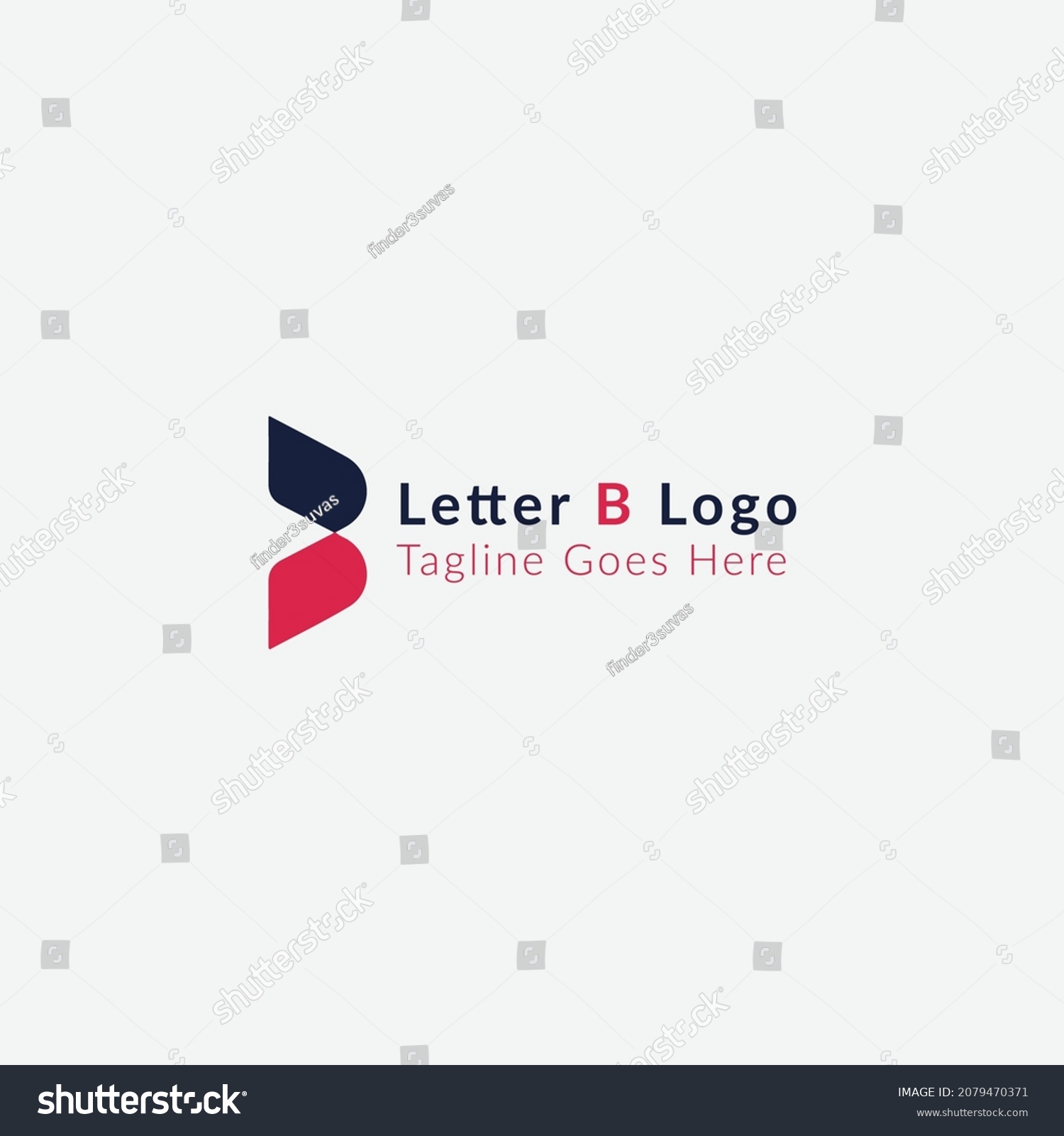 Professional Letter B Logo Design Stock Vector (Royalty Free) 2079470371