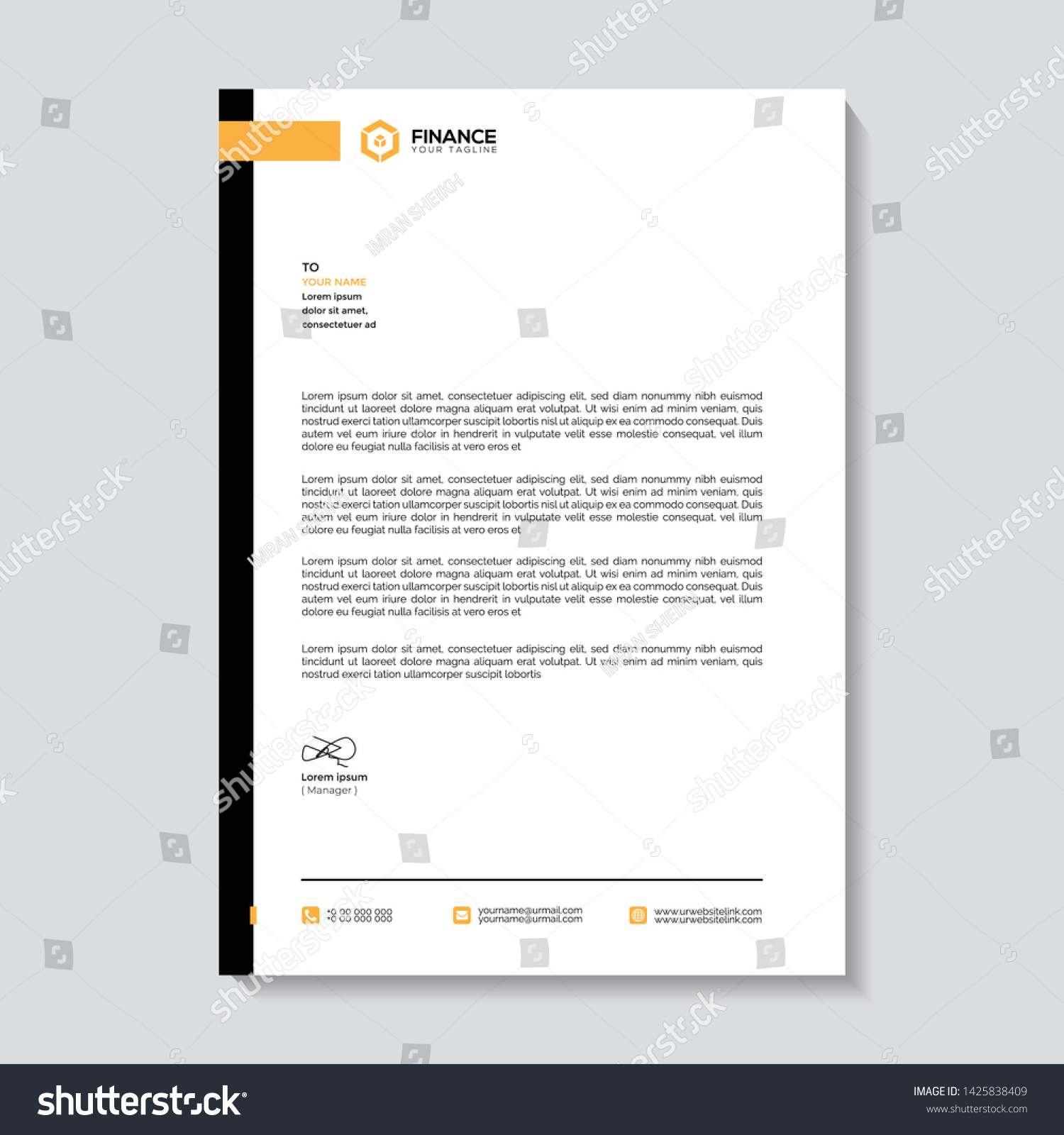 Professional Letterhead Design Vector Illustration Stock Vector ...