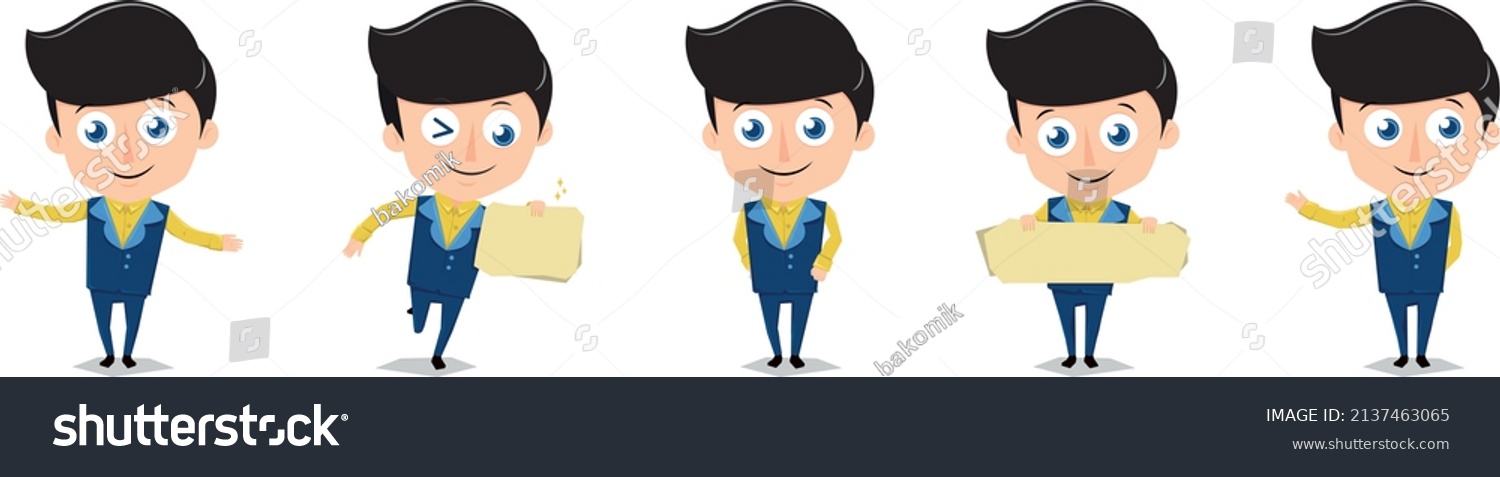 Professional Mascot Working Man Vector Illustration Stock Vector ...