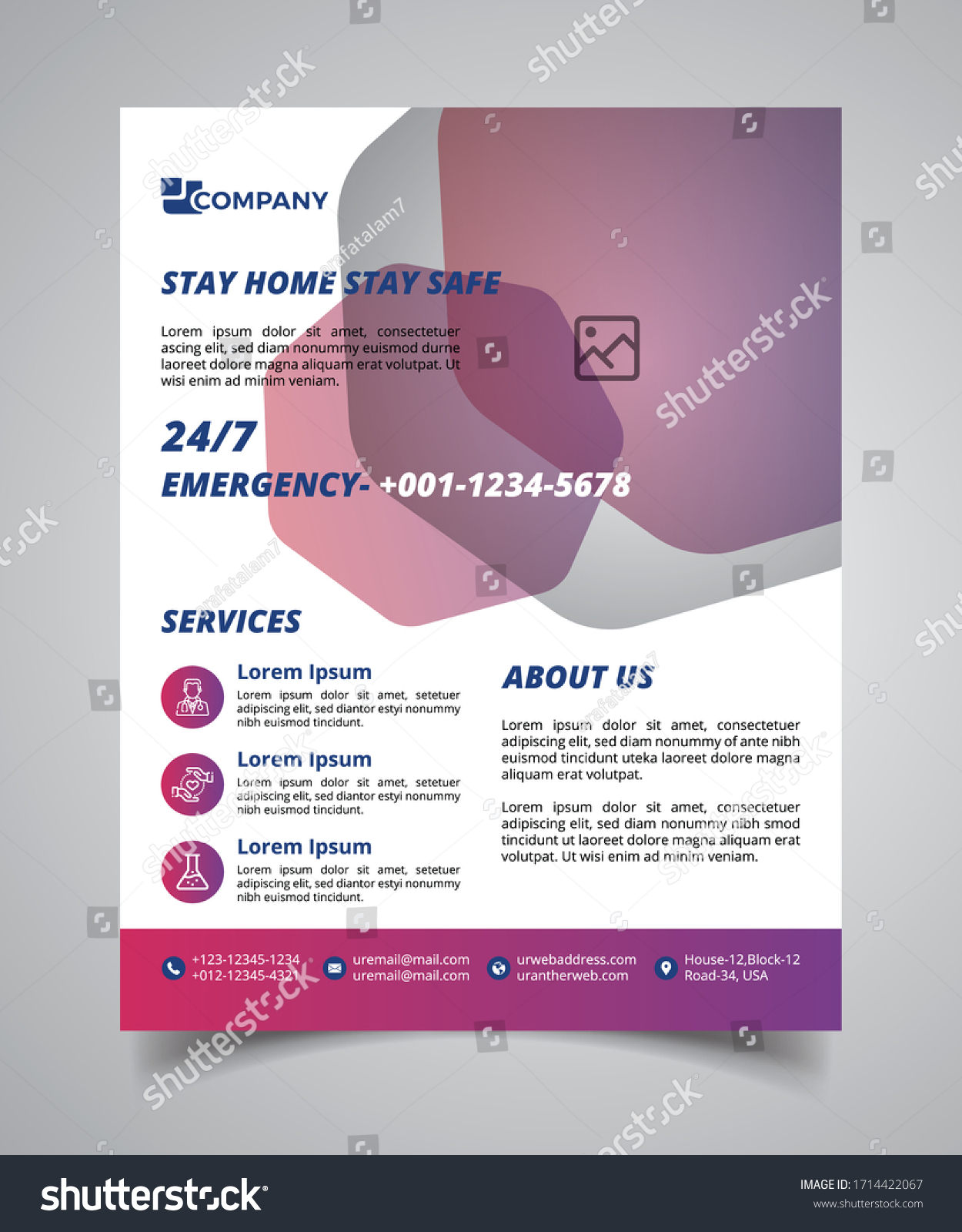 Professional Quality Flyer Template Design Stock Vector (Royalty Free ...