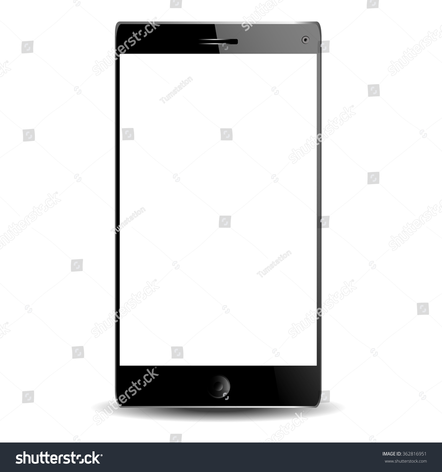 Professional Smart Phone Vector Blank Screen Stock Vector (Royalty Free ...