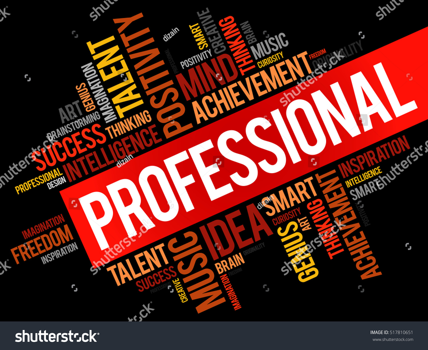 Professional Word Cloud Collage Creative Business Stock Vector (Royalty ...
