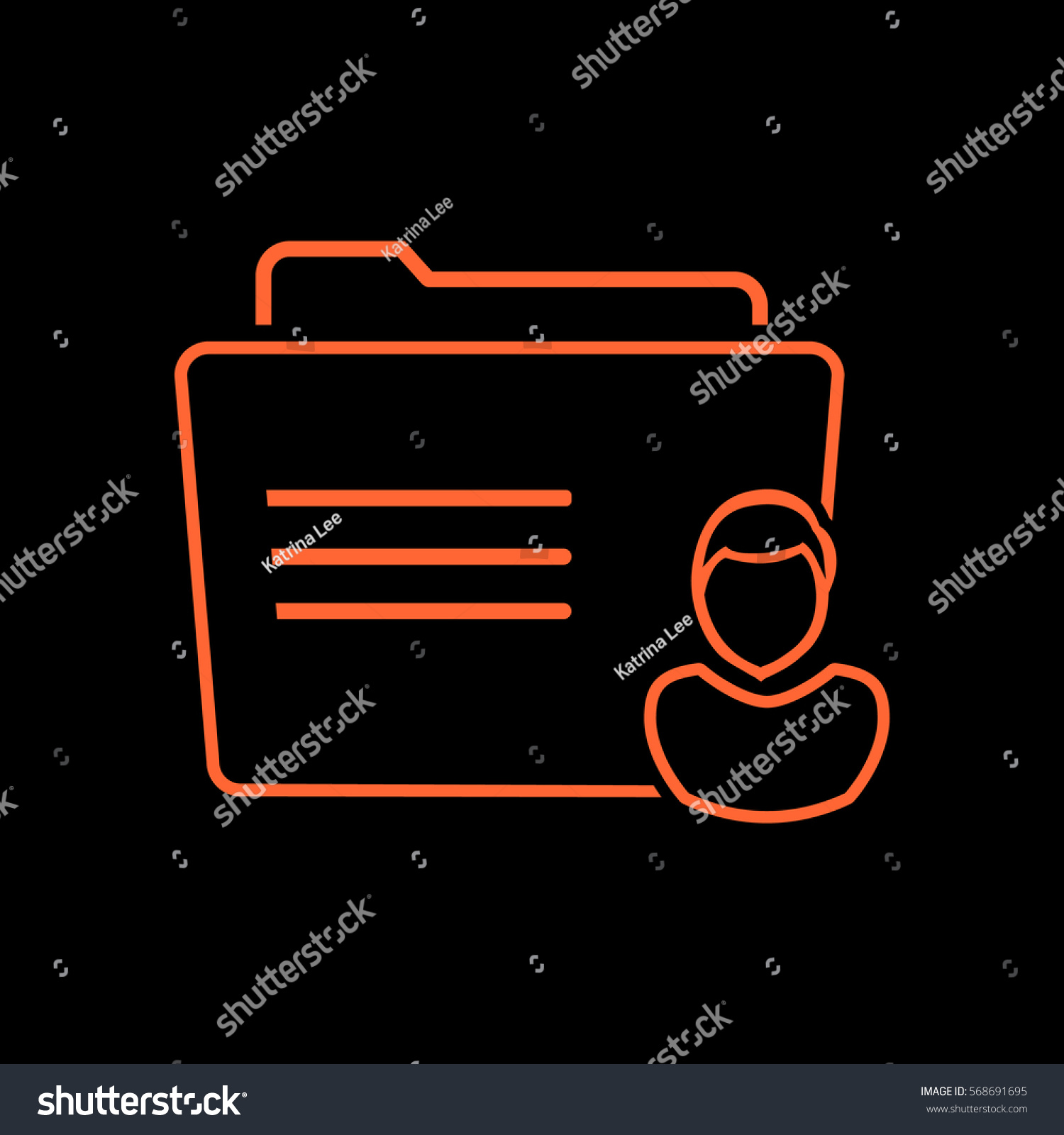 Profile Folder Icon Web Stock Vector (Royalty Free) 568691695 ...