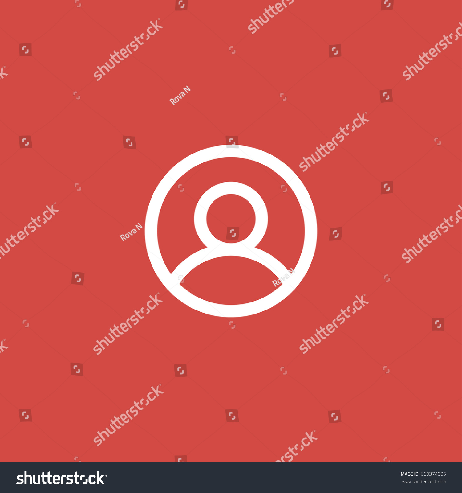 Profile Icon Sign Design Red Background Stock Vector (Royalty Free ...