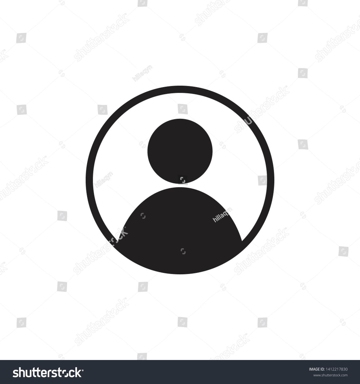 Profile Icon Vector Logo Template Stock Vector (Royalty Free) 1412217830