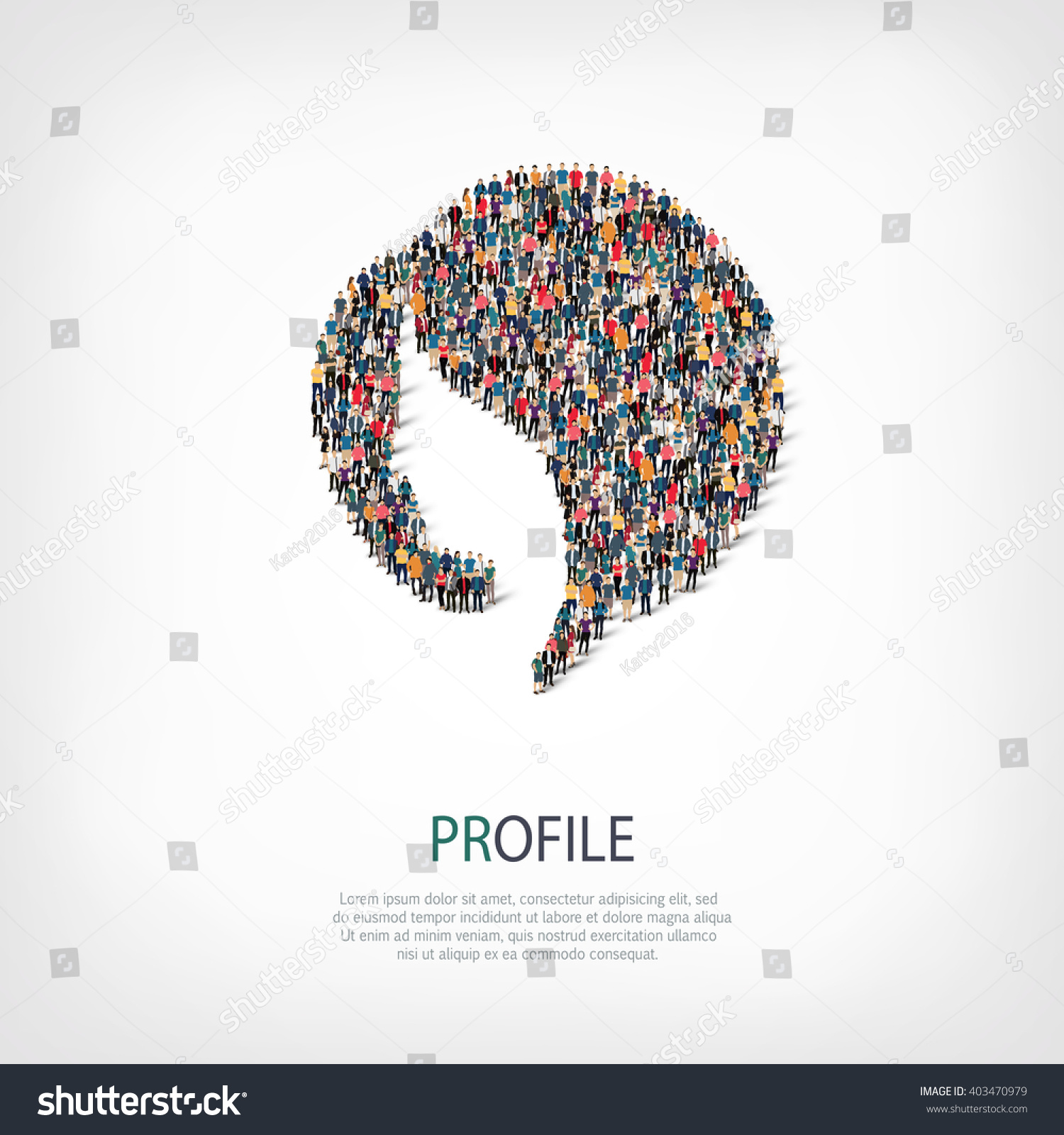 Profile People Crowd Stock Vector (Royalty Free) 403470979 | Shutterstock