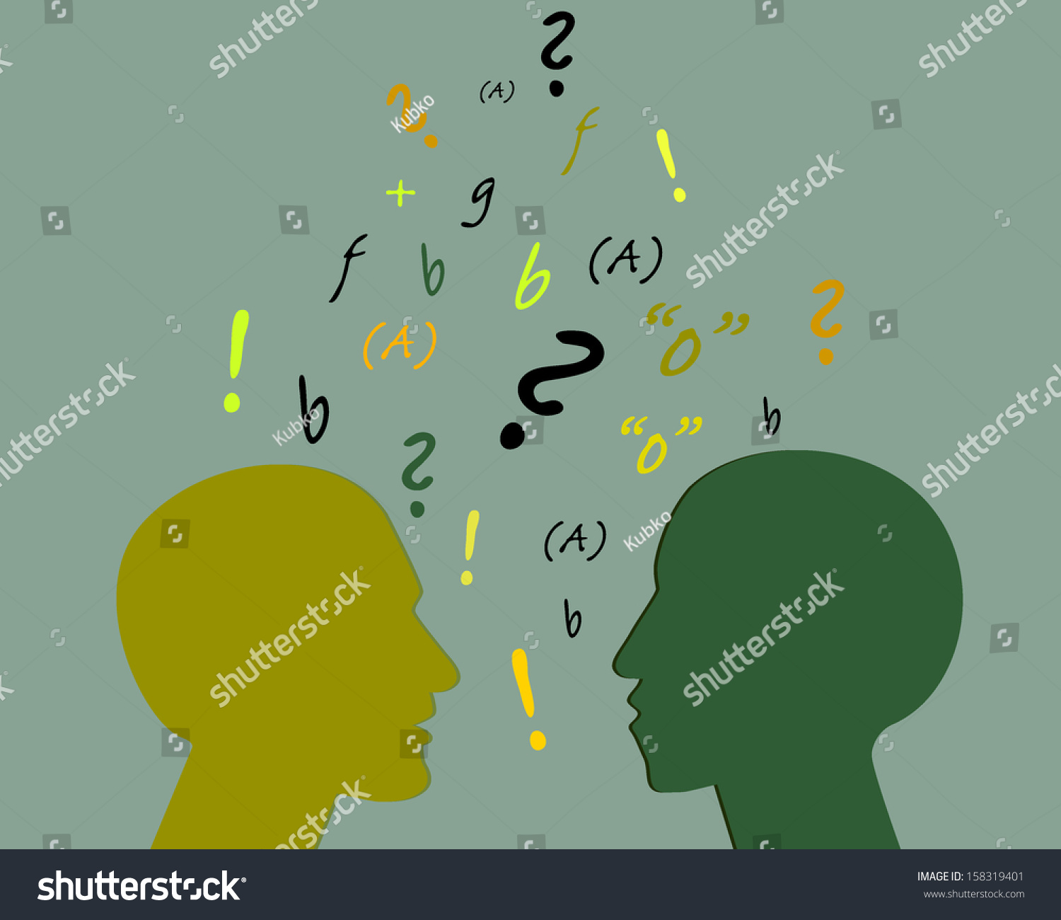 Profile Speaking Head Vector Illustration Stock Vector (Royalty Free ...