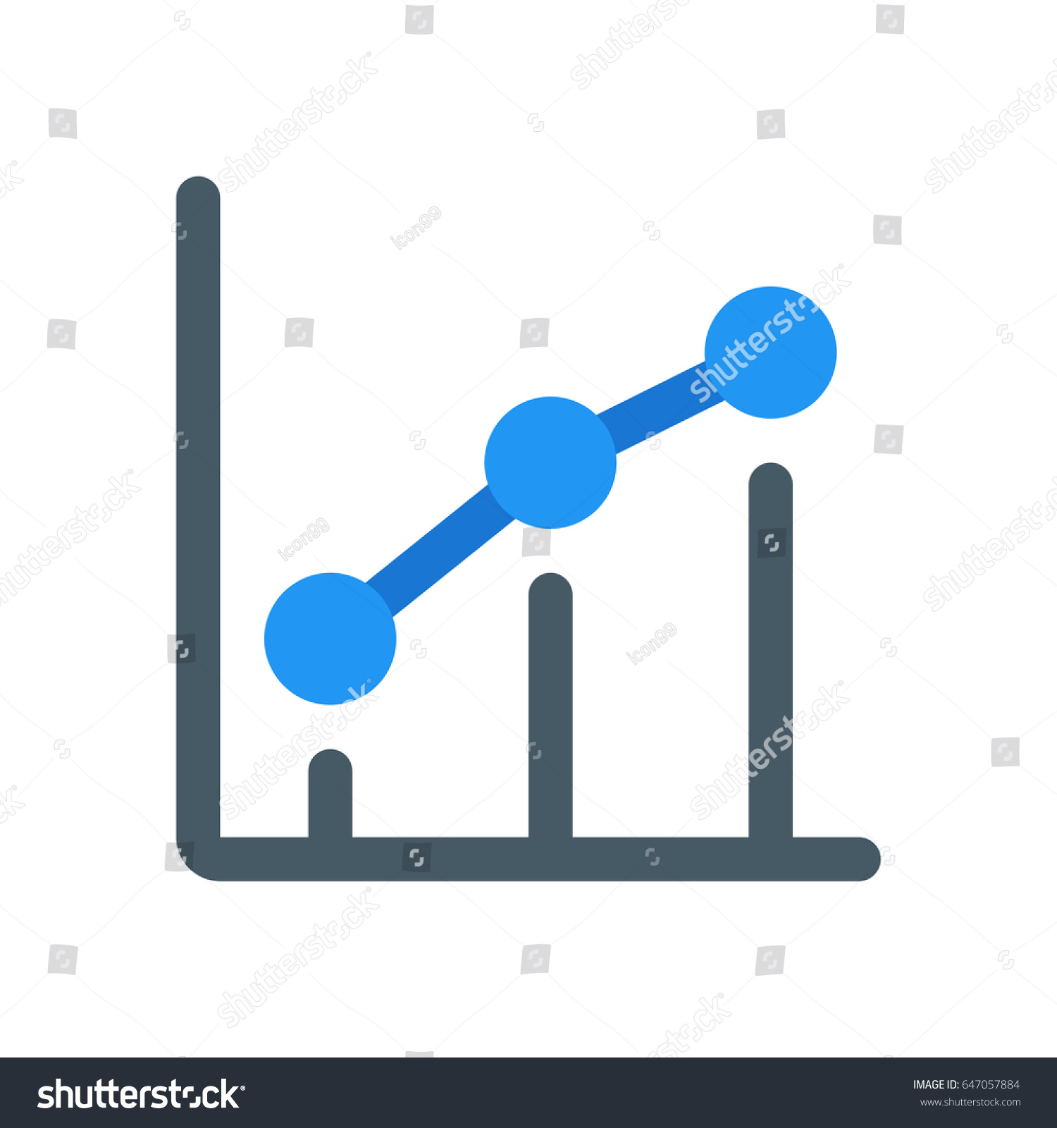 Profit Bar Graph Stock Vector (Royalty Free) 647057884
