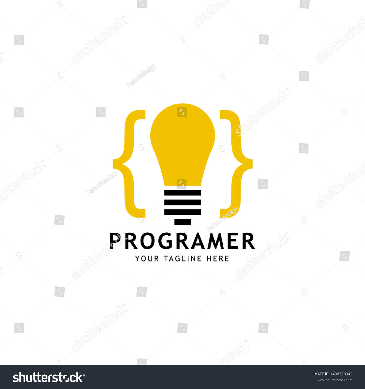 Programer Logo Code Idea Symbol Programming Stock Vector Royalty Free 1438760345