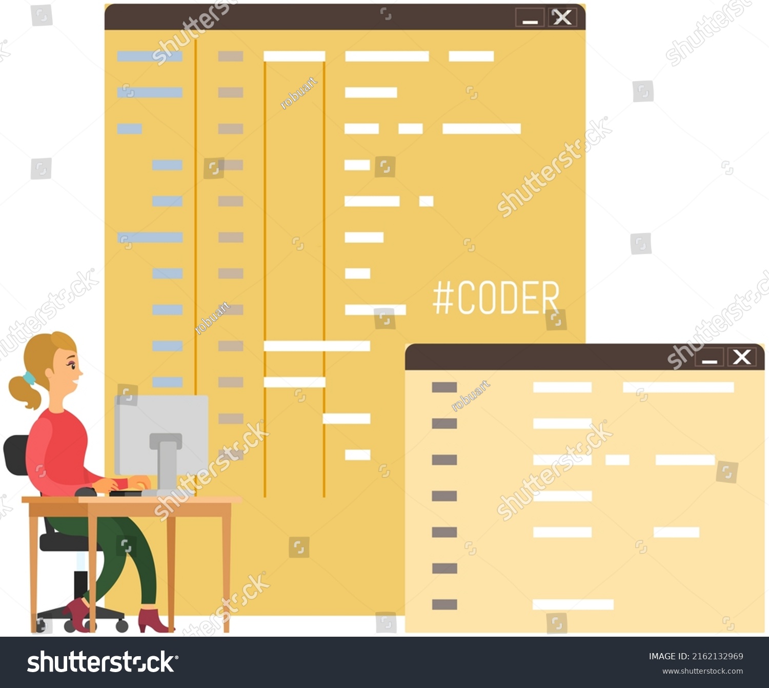 Programmer Engineering Coding Programmer Working On Stock Vector ... Programmer Engineering Coding Programmer Working On Stock Vector ...