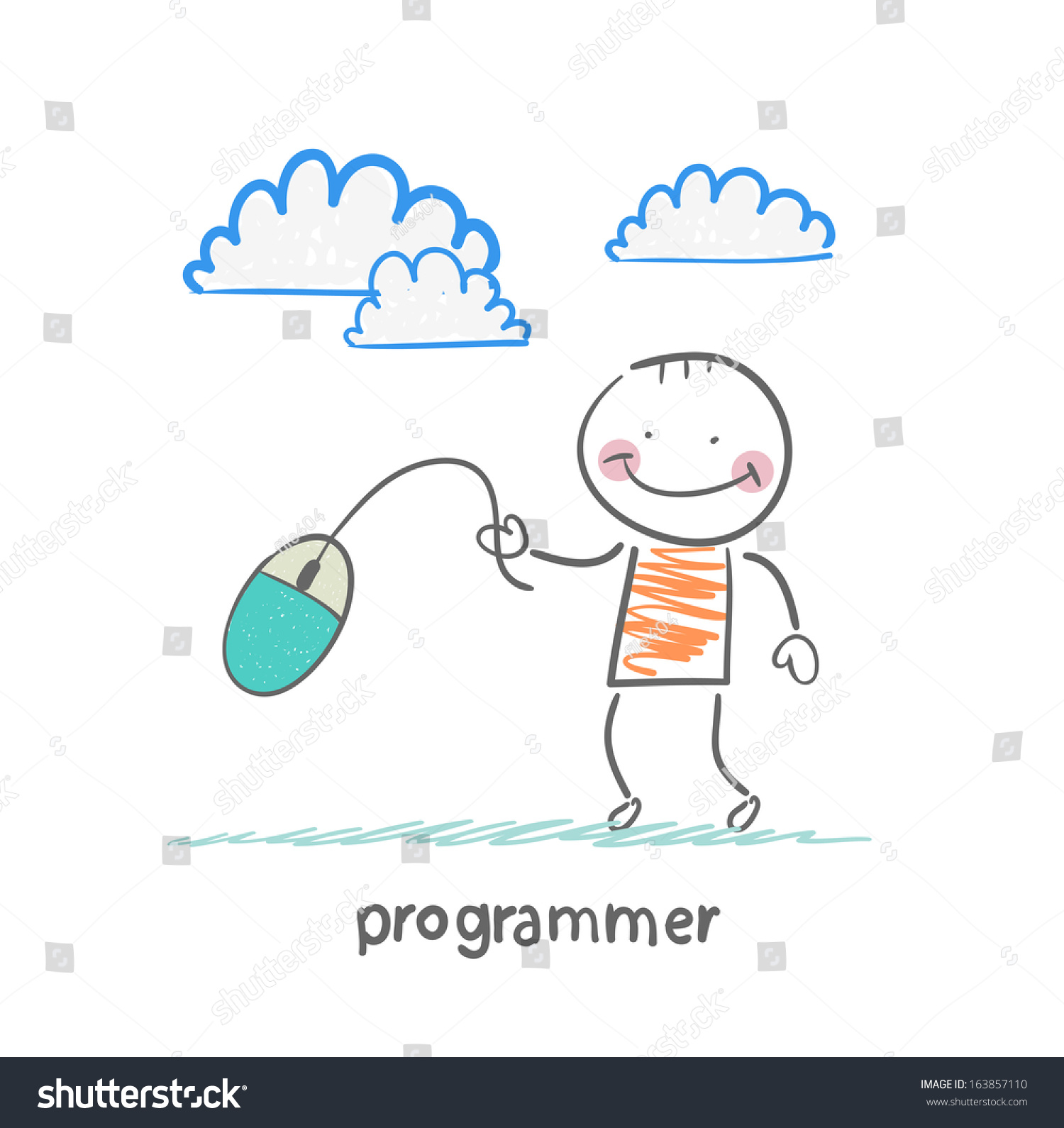 Programmer Holding Computer Mouse Stock Vector (Royalty Free) 163857110 Programmer Holding Computer Mouse Stock Vector (Royalty Free) 163857110
