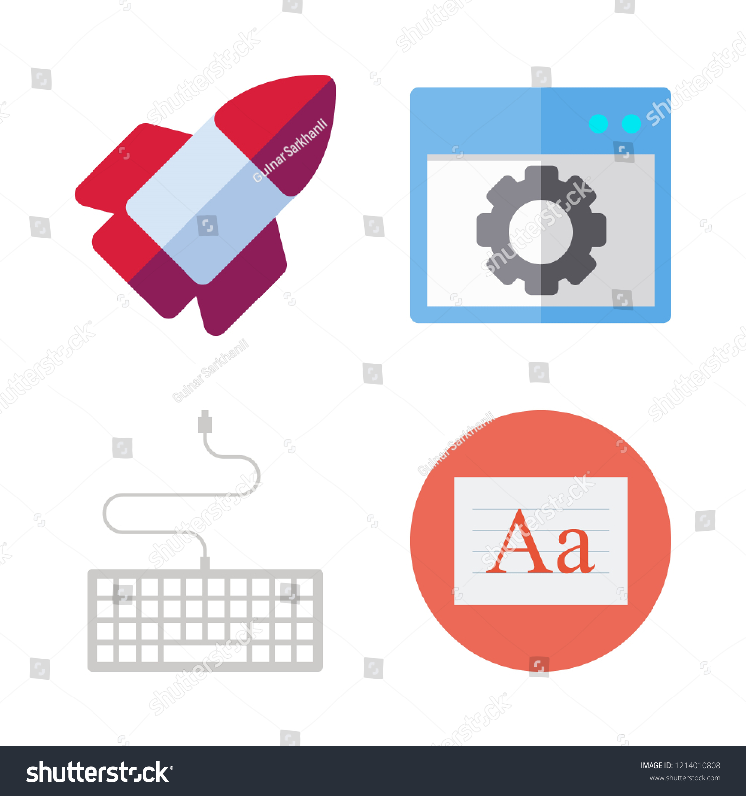 Programmer Icon Set Vector Set About Stock Vector (Royalty Free ...