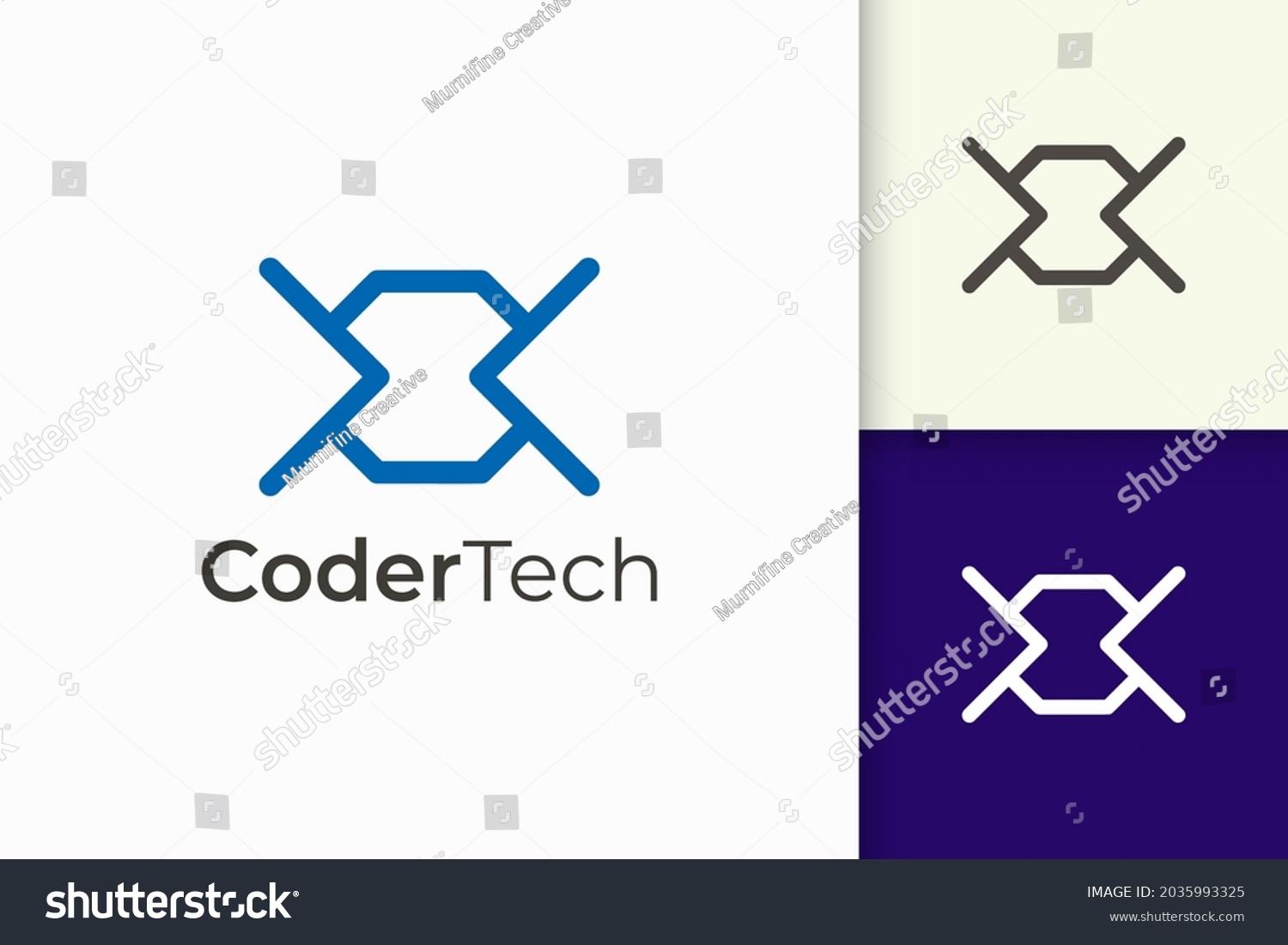 Programmer Developer Logo Simple Modern Tech Stock Vector (Royalty Free ...