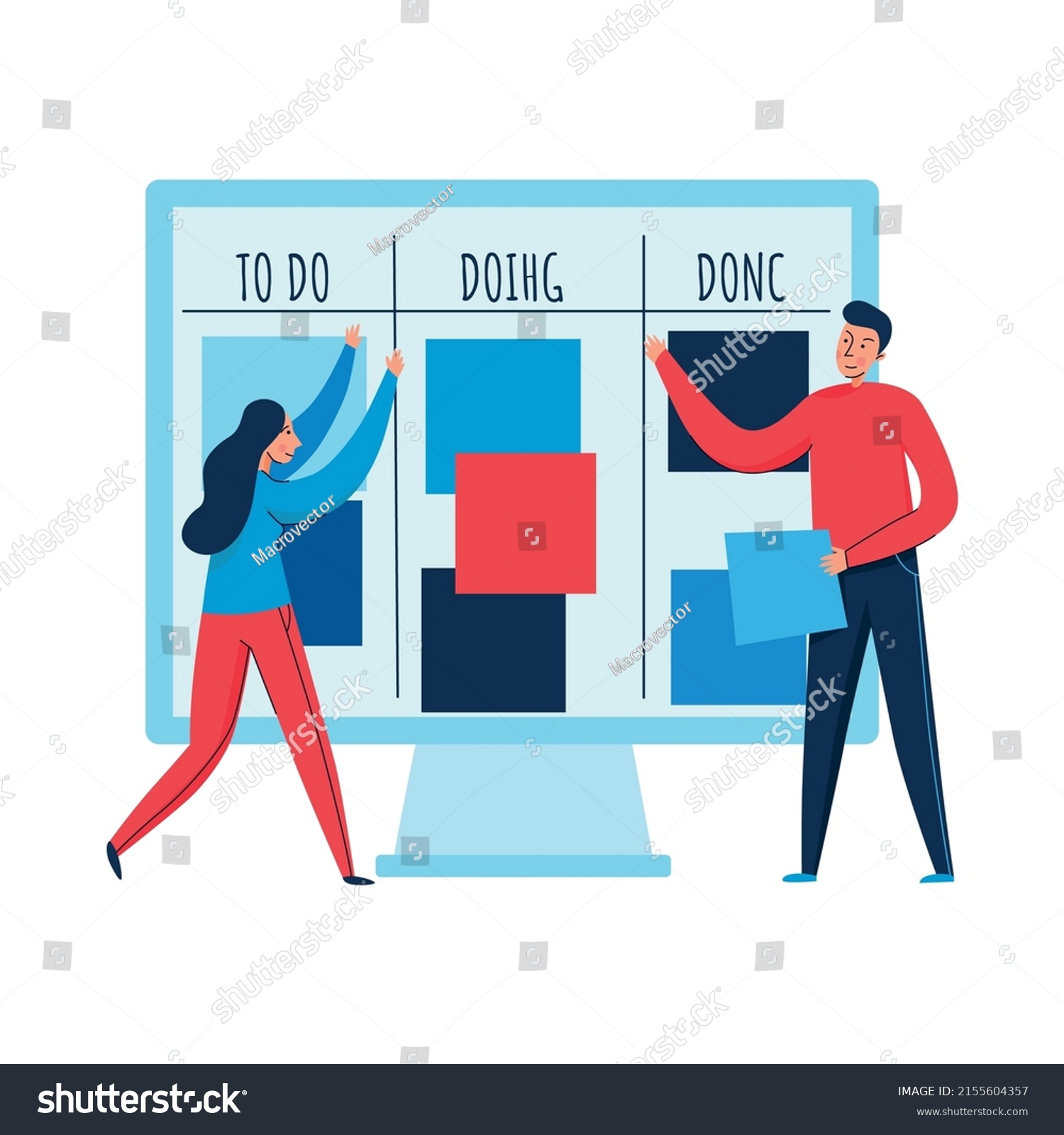 Programmer Professional Composition Doodle Style Human Stock Vector Royalty Free 2155604357