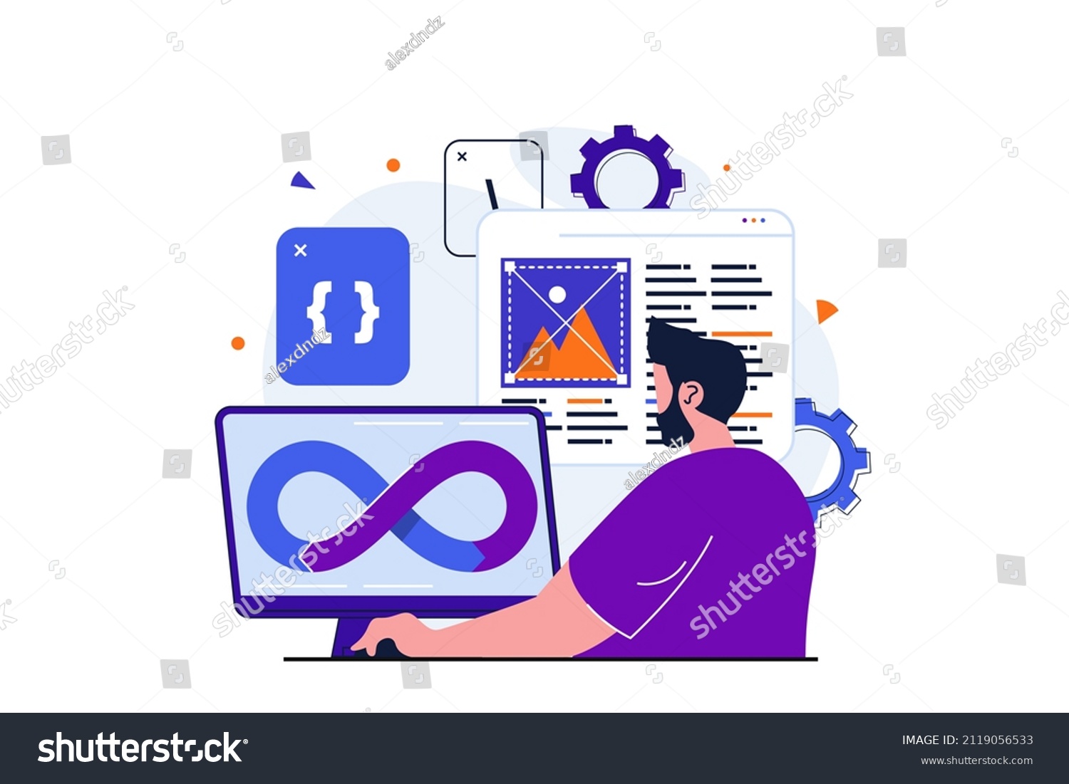 Programmer Working Modern Flat Concept Web Stock Vector (Royalty Free ... Programmer Working Modern Flat Concept Web Stock Vector (Royalty Free ...