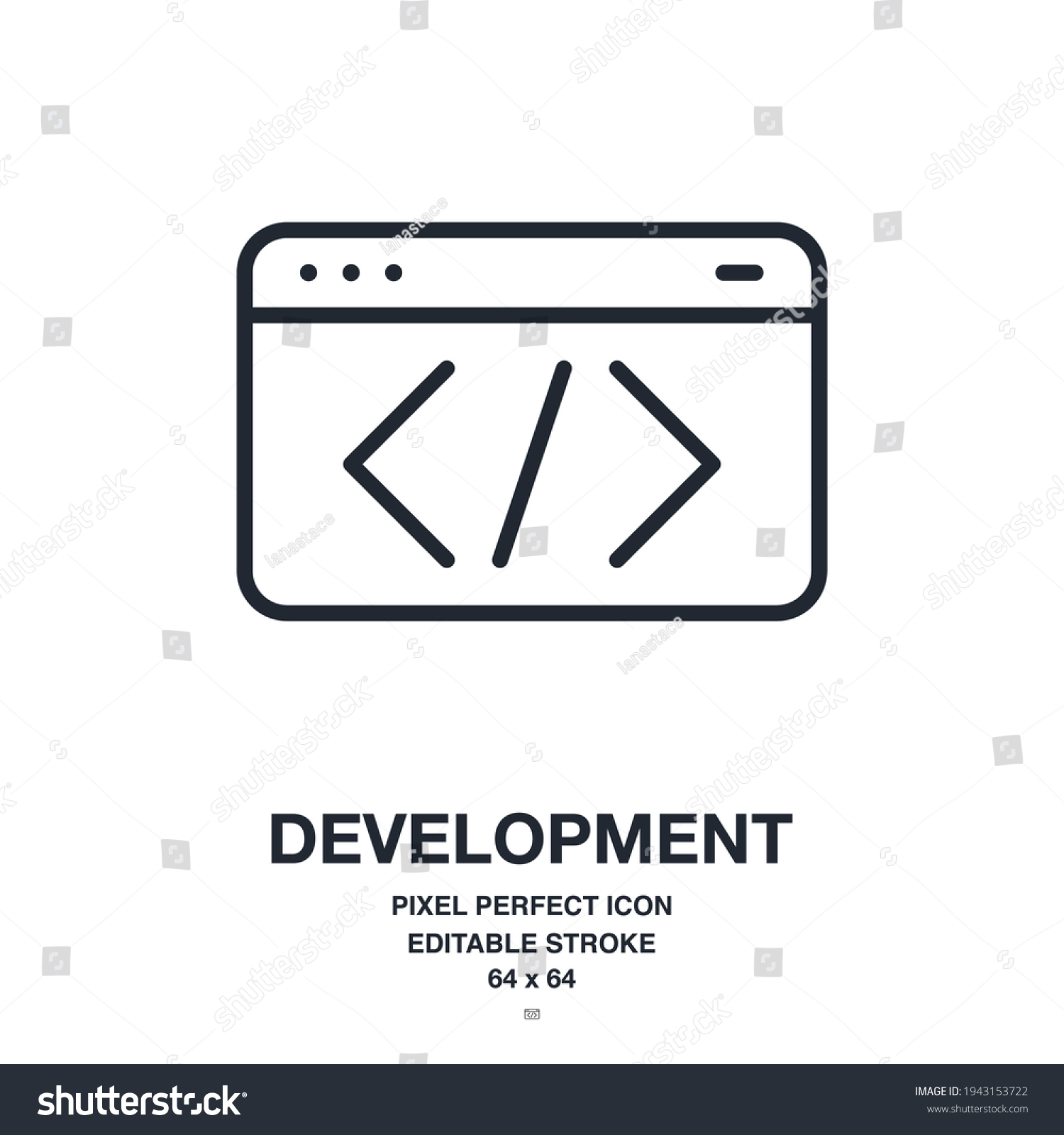 Programming Software Development Concept Editable Stroke Stock Vector ...