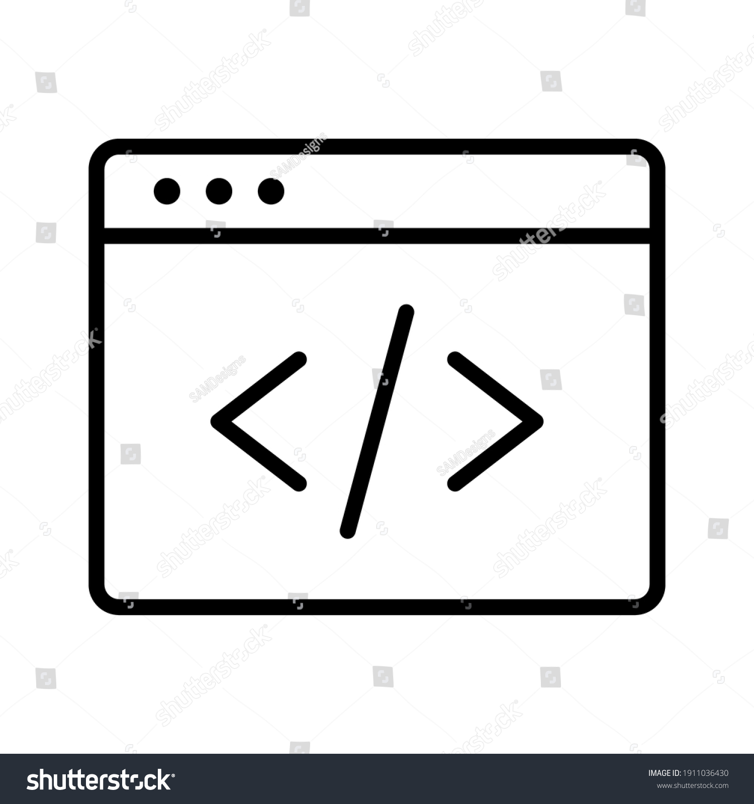 Programming Code Application Icon Vector Image Stock Vector (Royalty ... Programming Code Application Icon Vector Image Stock Vector (Royalty ...