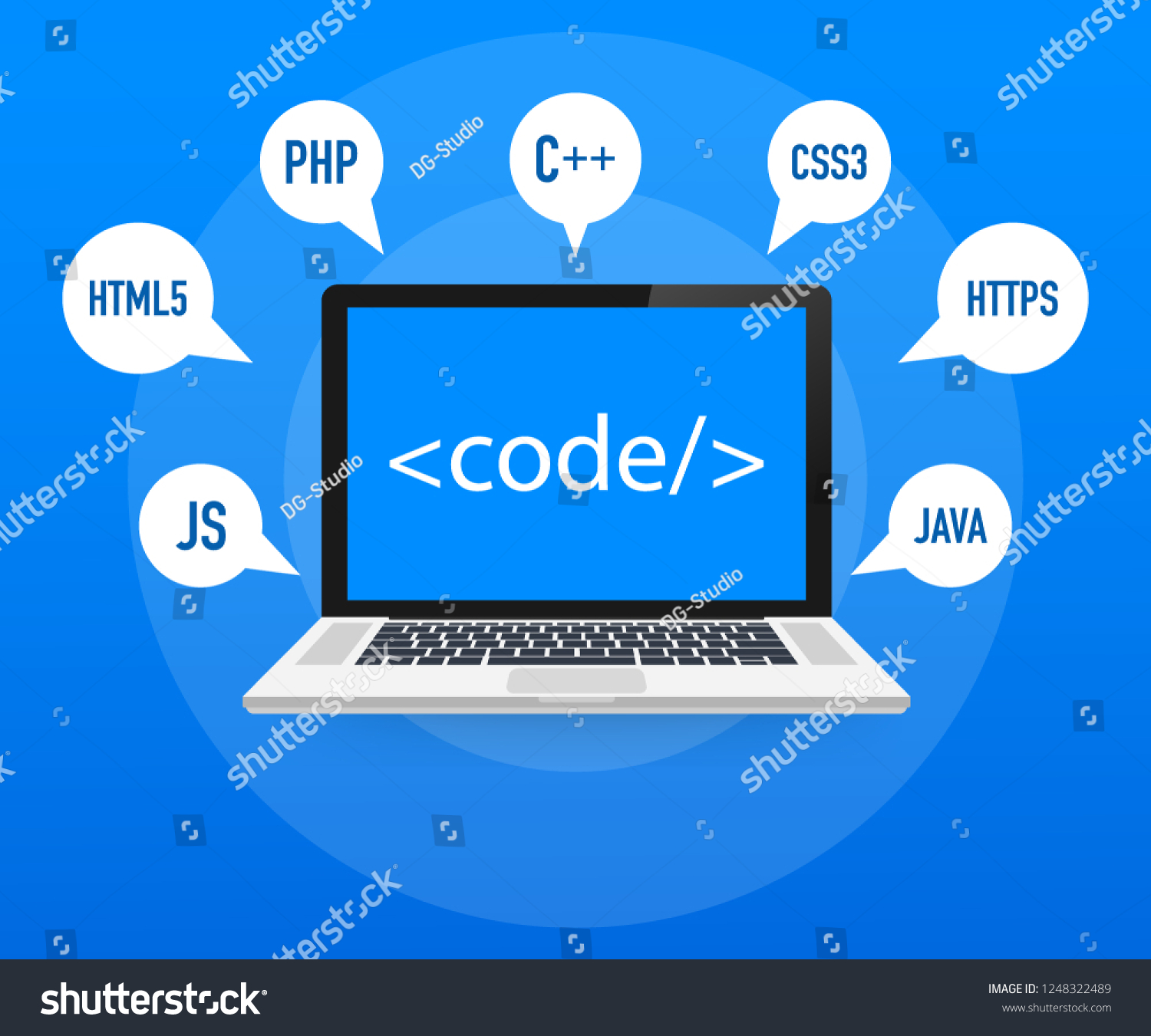 Programming Web Development Concept Code On Stock Vector (Royalty Free ... Programming Web Development Concept Code On Stock Vector (Royalty Free ...